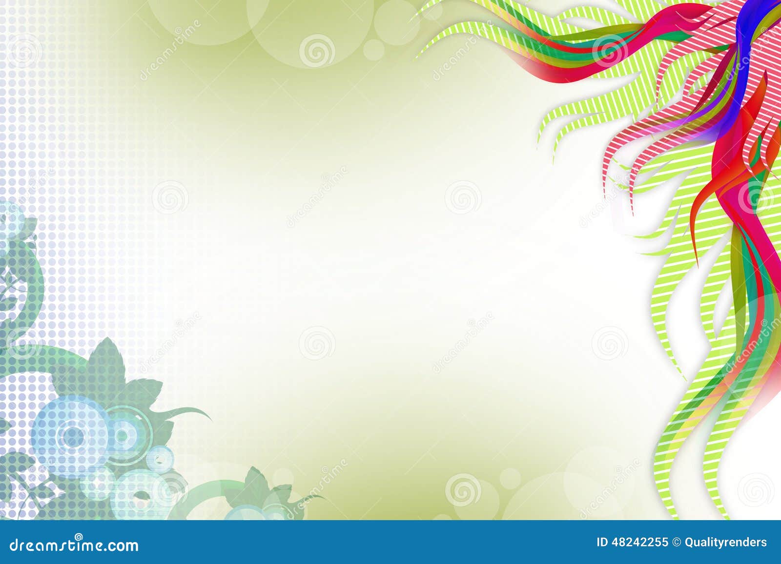 Beautiful Waves Right Top Corner, Abstract Background Stock ...