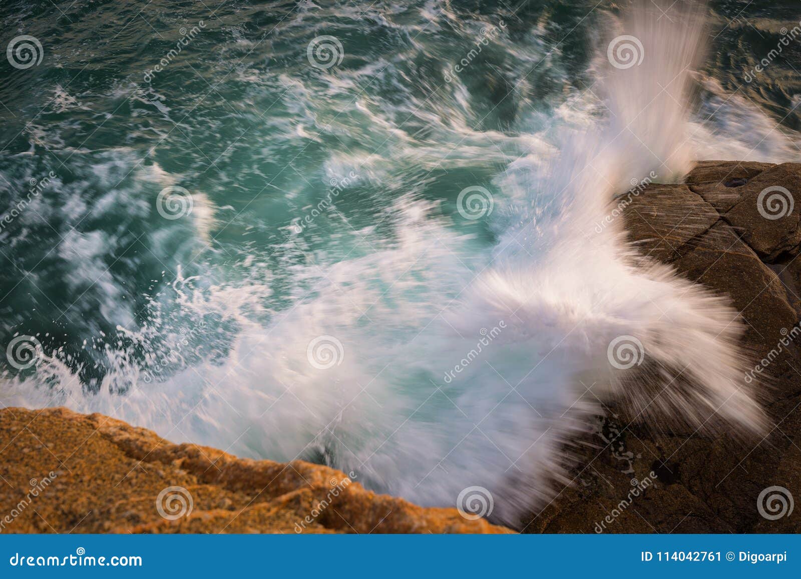 Beautiful Waves on the Spanish Mediterranean Ocean Stock Image - Image ...