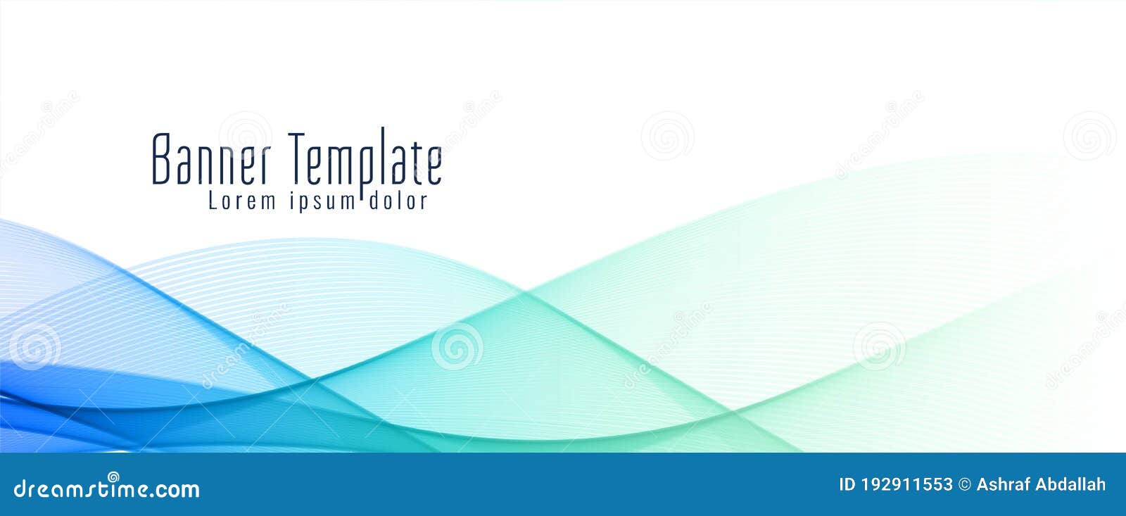 Beautiful Wavy Banner Design Template Stock Vector - Illustration of ...