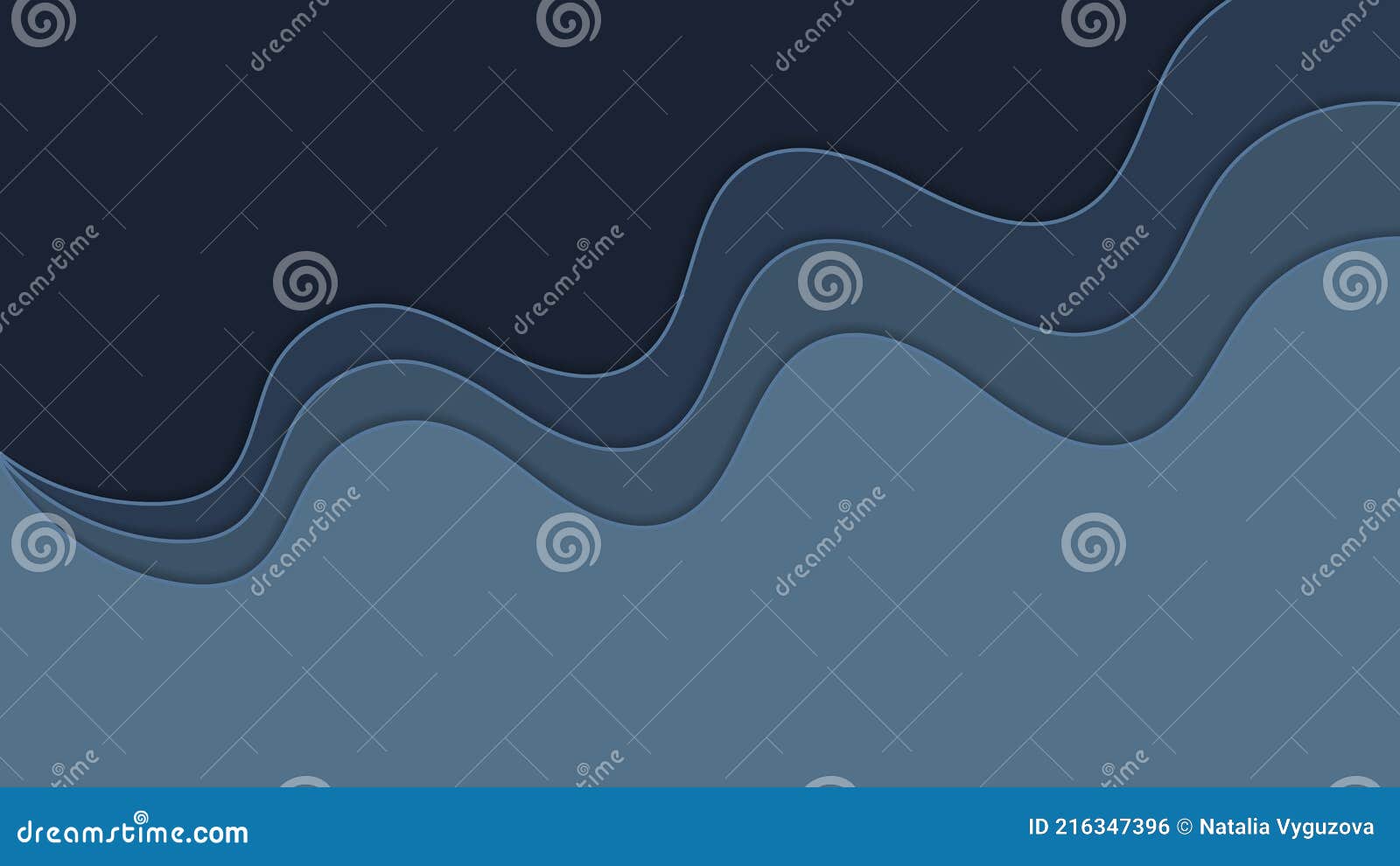 Beautiful Wavy Gray Background. PaperCut Style Stock Vector ...