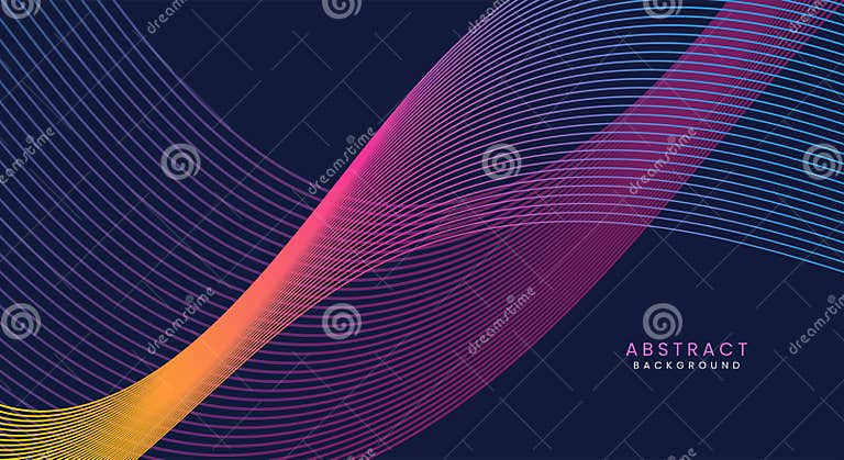 Beautiful Wavy Lines Background Stock Illustration - Illustration of ...