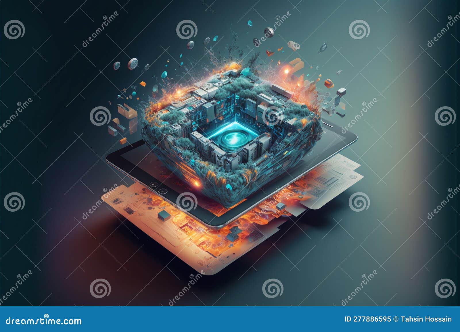 Beautiful Web, Apps, Technologies, Concept, AI Generated Art Stock ...