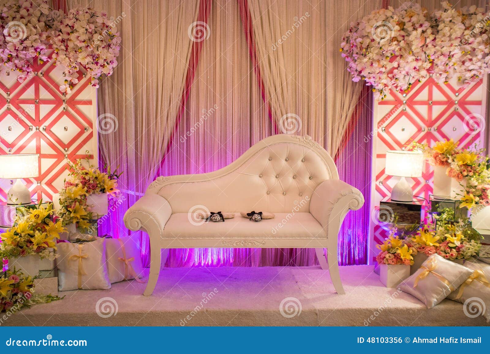 Beautiful Wedding Altar/Dais Stock Photo - Image of flower, altar: 48103356