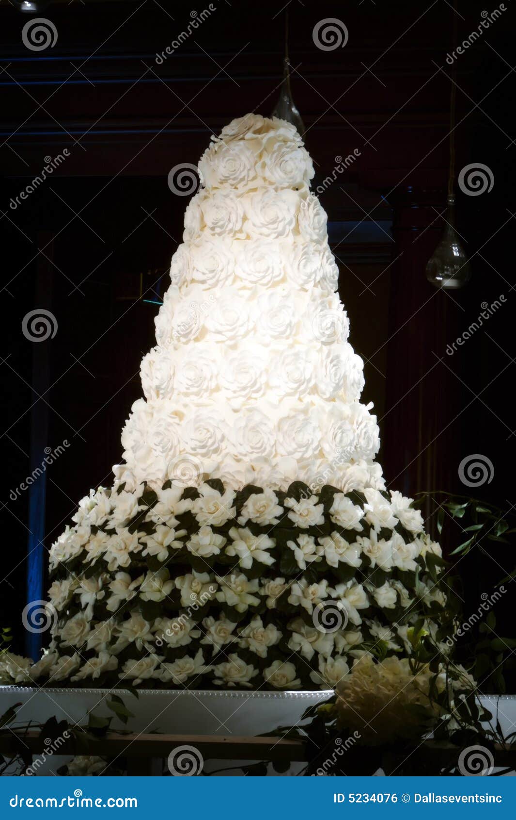 Beautiful Wedding Cake Inside Wedding Reception Stock Photo - Image of ...