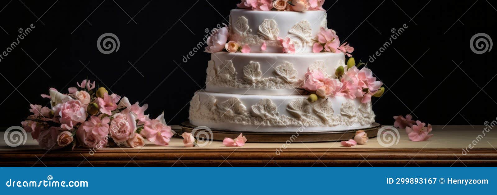 Beautiful wedding cake stock image. Image of marry, wedding - 299893167