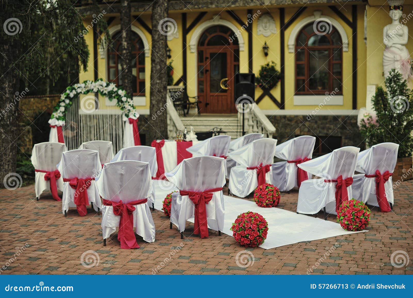 Beautiful wedding ceremony stock image. Image of summer - 57266713