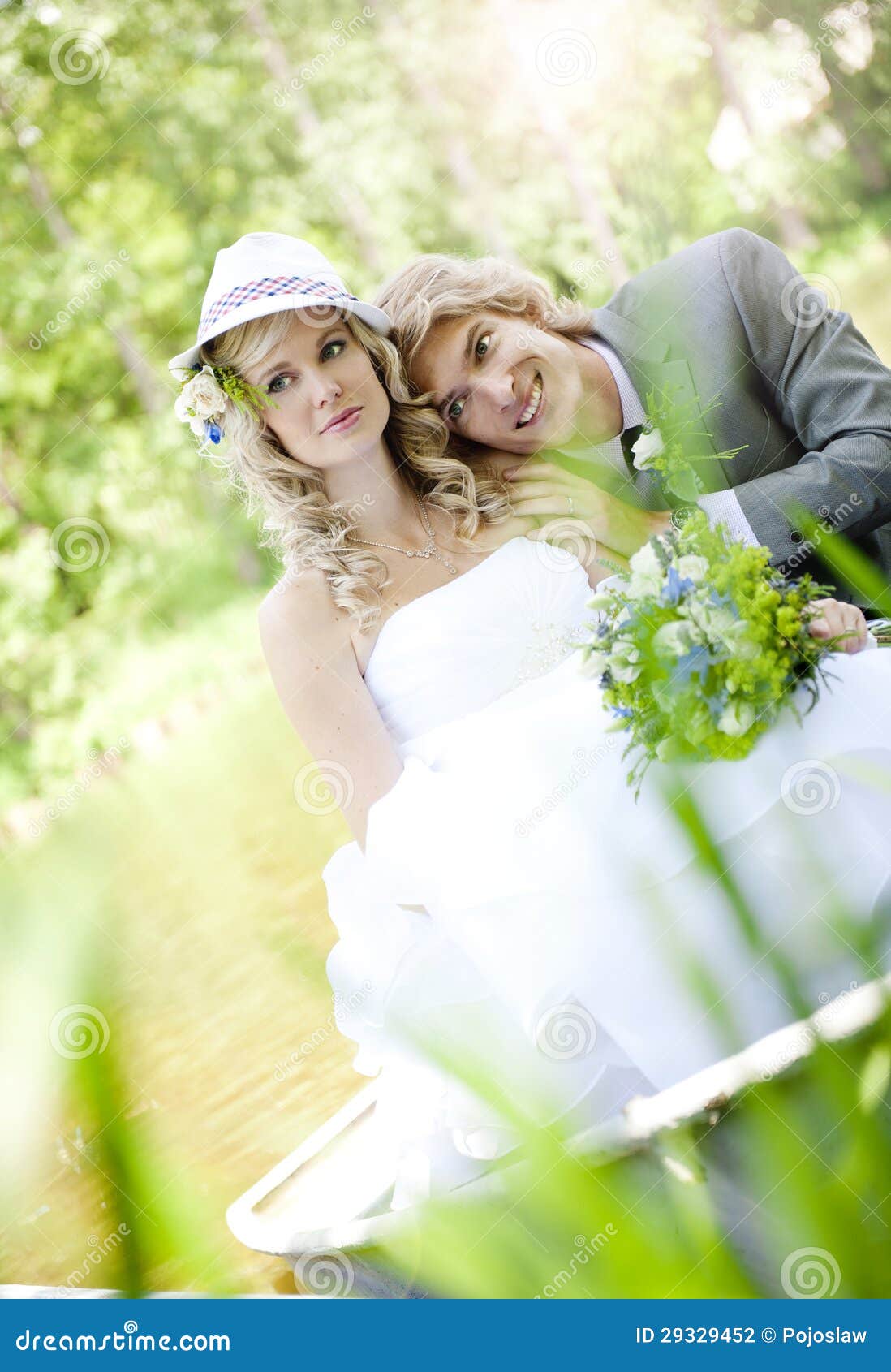 Beautiful wedding couple stock photo. Image of lovely - 29329452