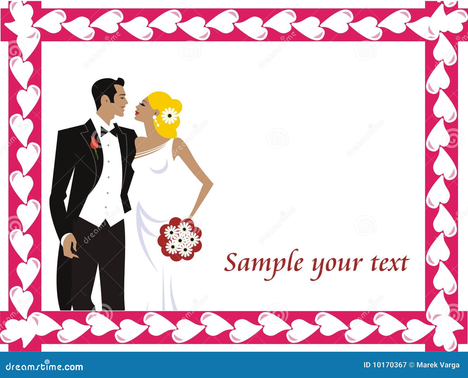 Beautiful wedding frame stock vector. Illustration of celebrate - 10170367