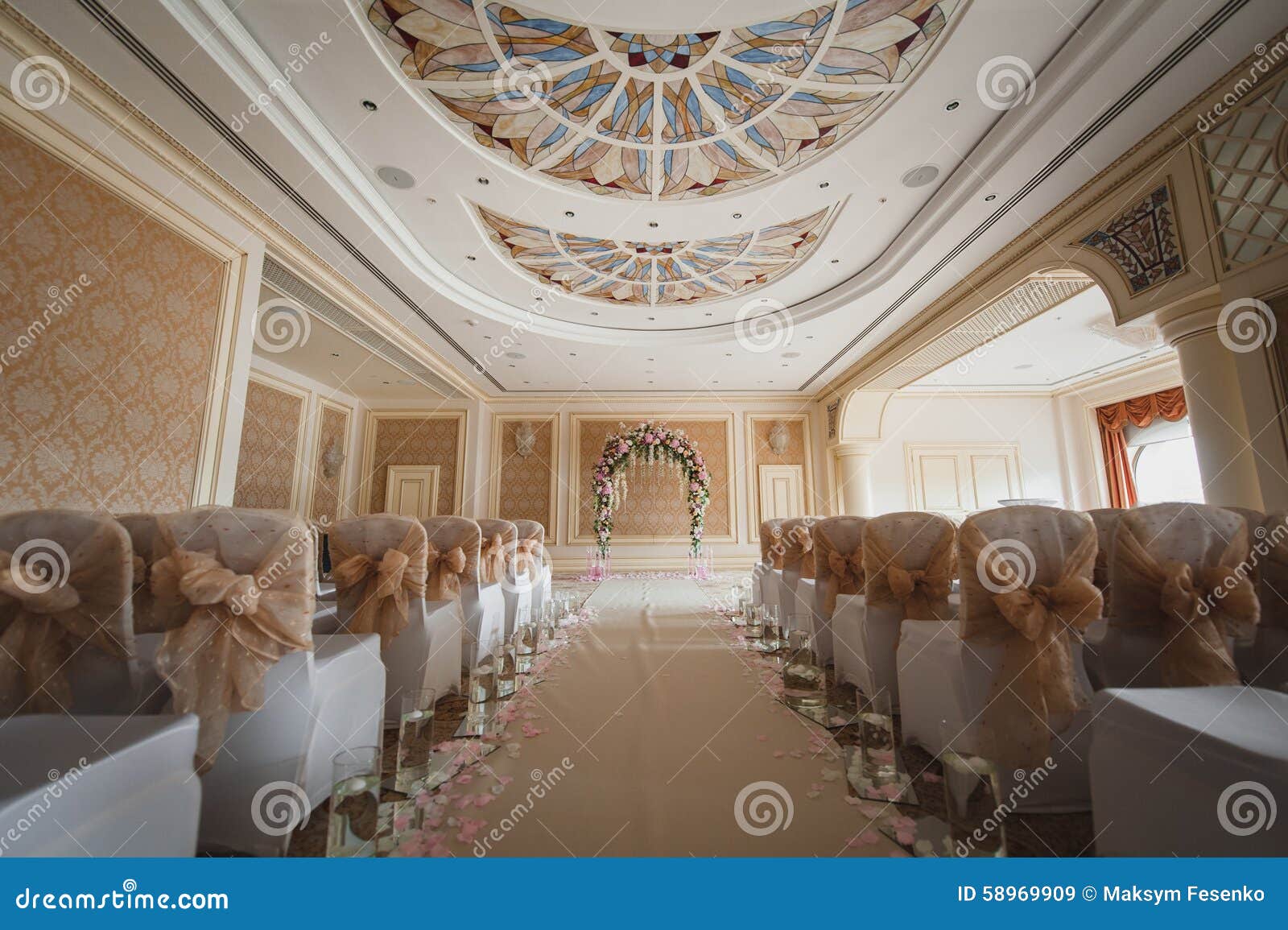 Beautiful Wedding Set Up Inside Stock Image - Image of marriage, decor ...