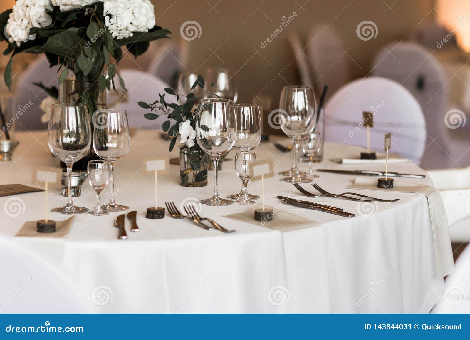 Wedding Reception Table Set Up Stock Image - Image of elegant ...