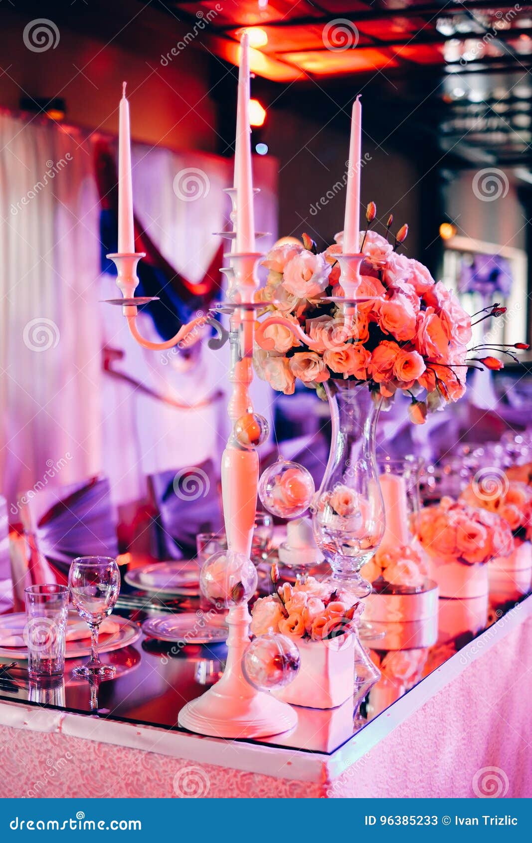 Beautiful Wedding Table Set. Wedding Reception Concept Stock Image ...
