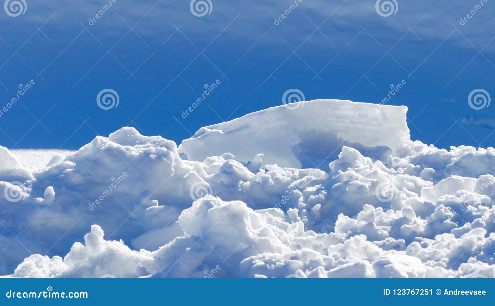 Beautiful White and Blue Ice and Snow Stock Image - Image of blue ...