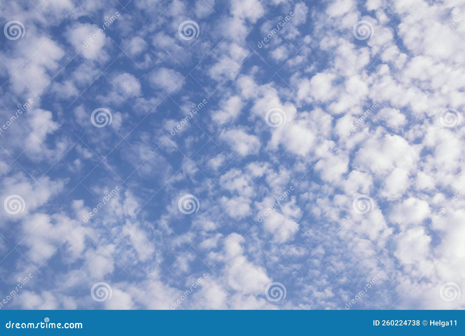 Beautiful White Clouds in Blue Sky. Altocumulus Cloud Formation Stock ...