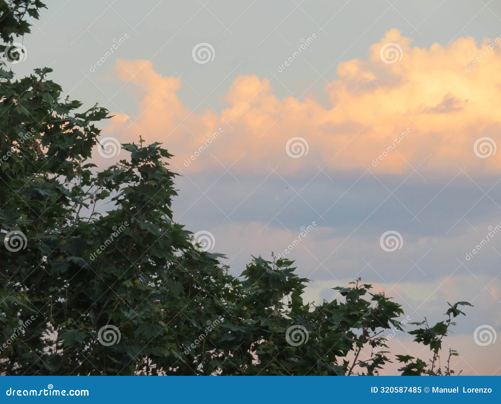 Beautiful White Clouds Blue Sky Rain Shadow Stock Image - Image of ...