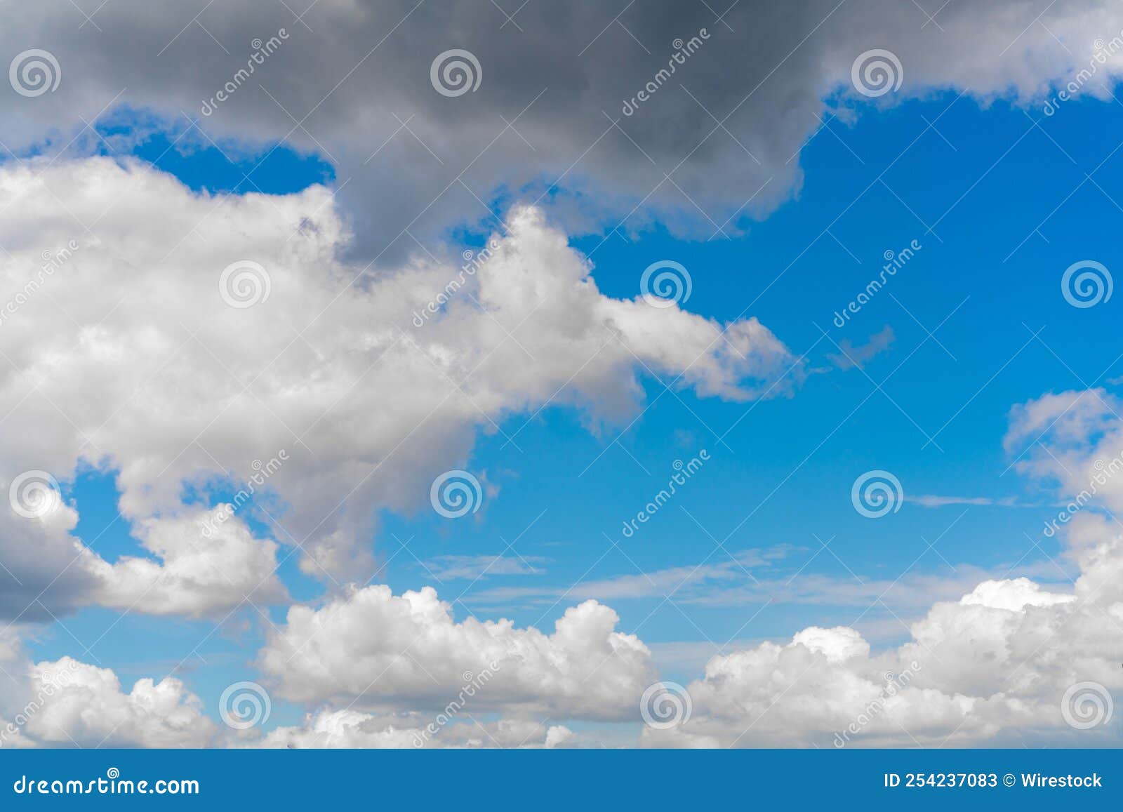 Beautiful White Clouds in the Bright Sky Stock Image - Image of ...