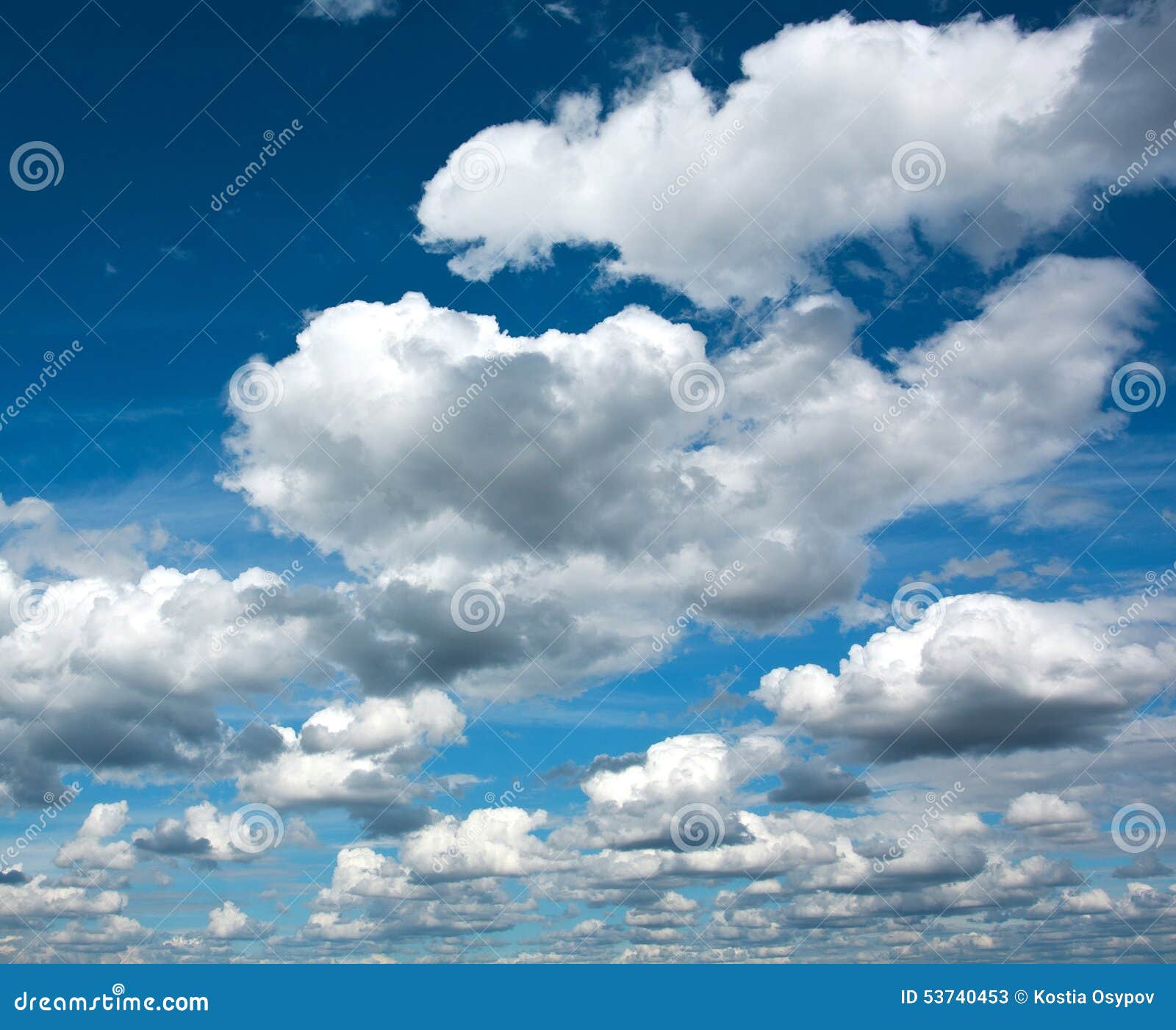 Beautiful White Clouds in the Clear Blue Sky, Purity of Nature Stock ...