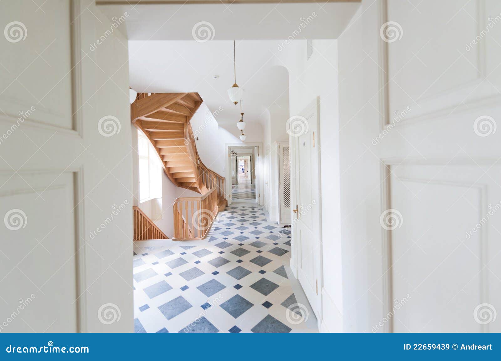 Beautiful white corridor stock image. Image of architecture - 22659439