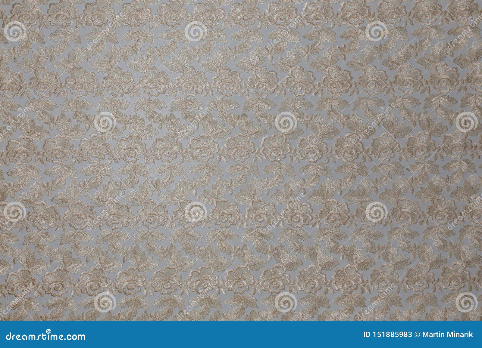 Beautiful White Fabric with Floral Pattern and Textile Texture ...