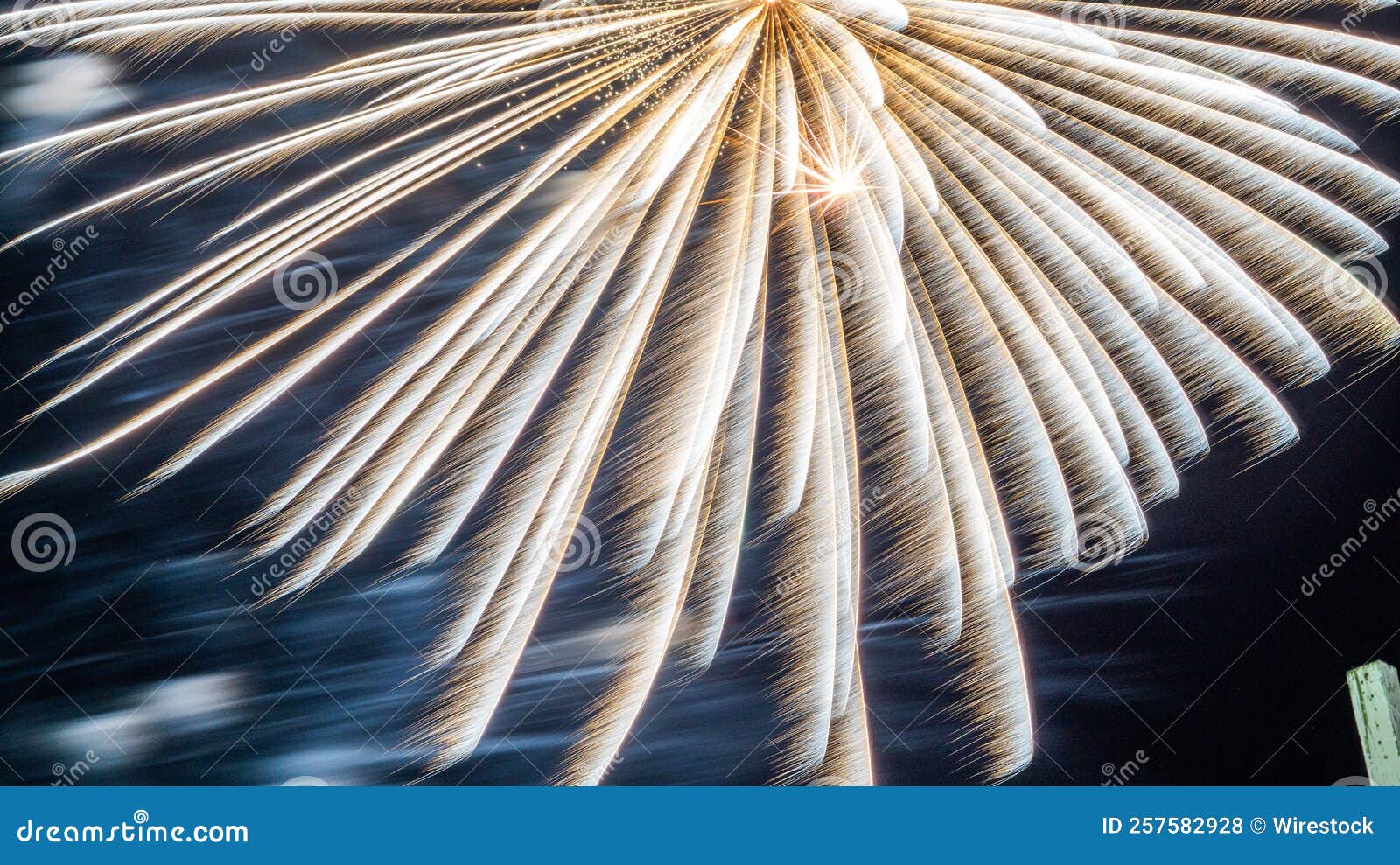 Beautiful White Firework in the Night Sky Stock Photo - Image of magic ...