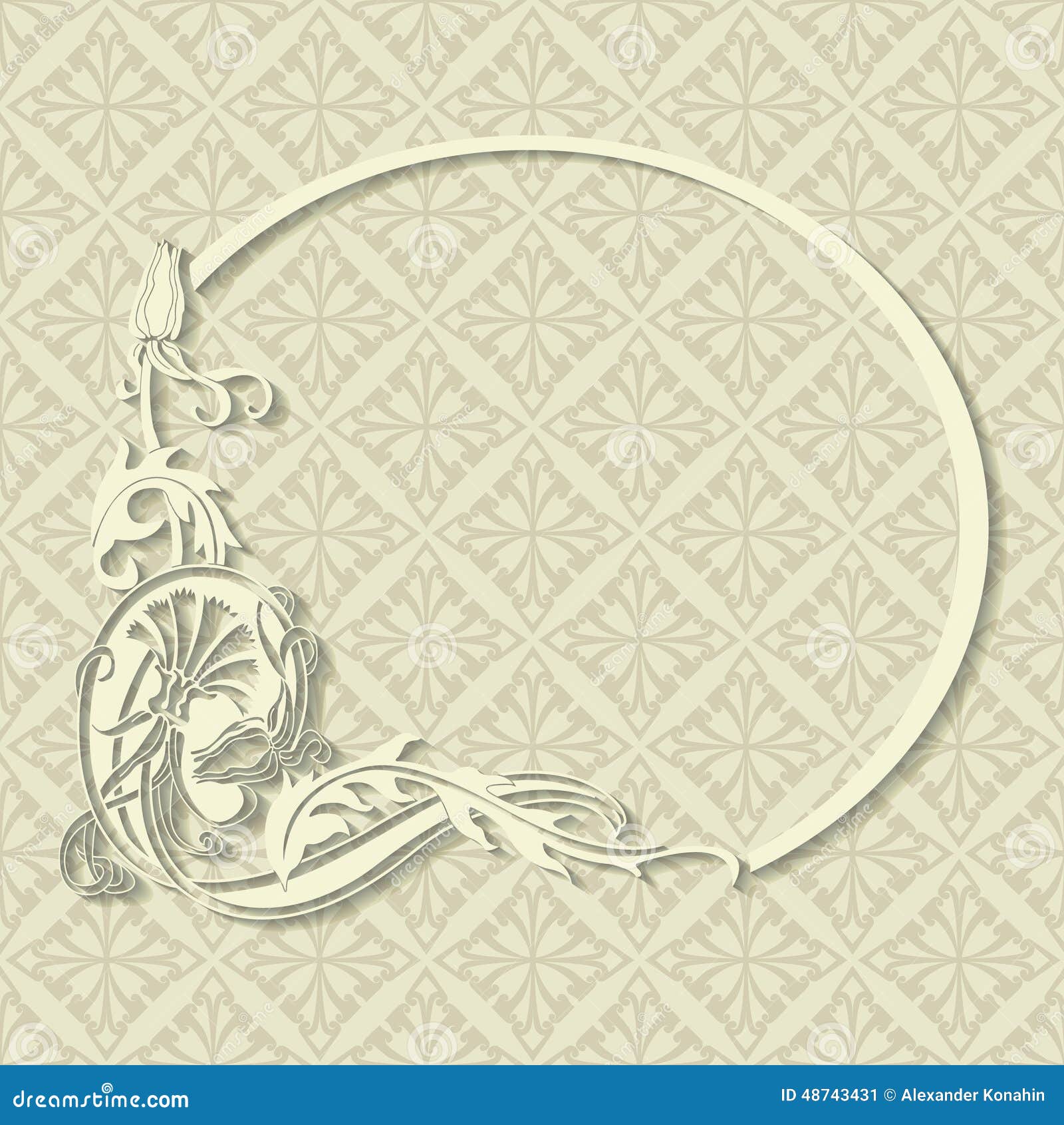 Beautiful White Floral Frame Stock Vector - Illustration of design ...