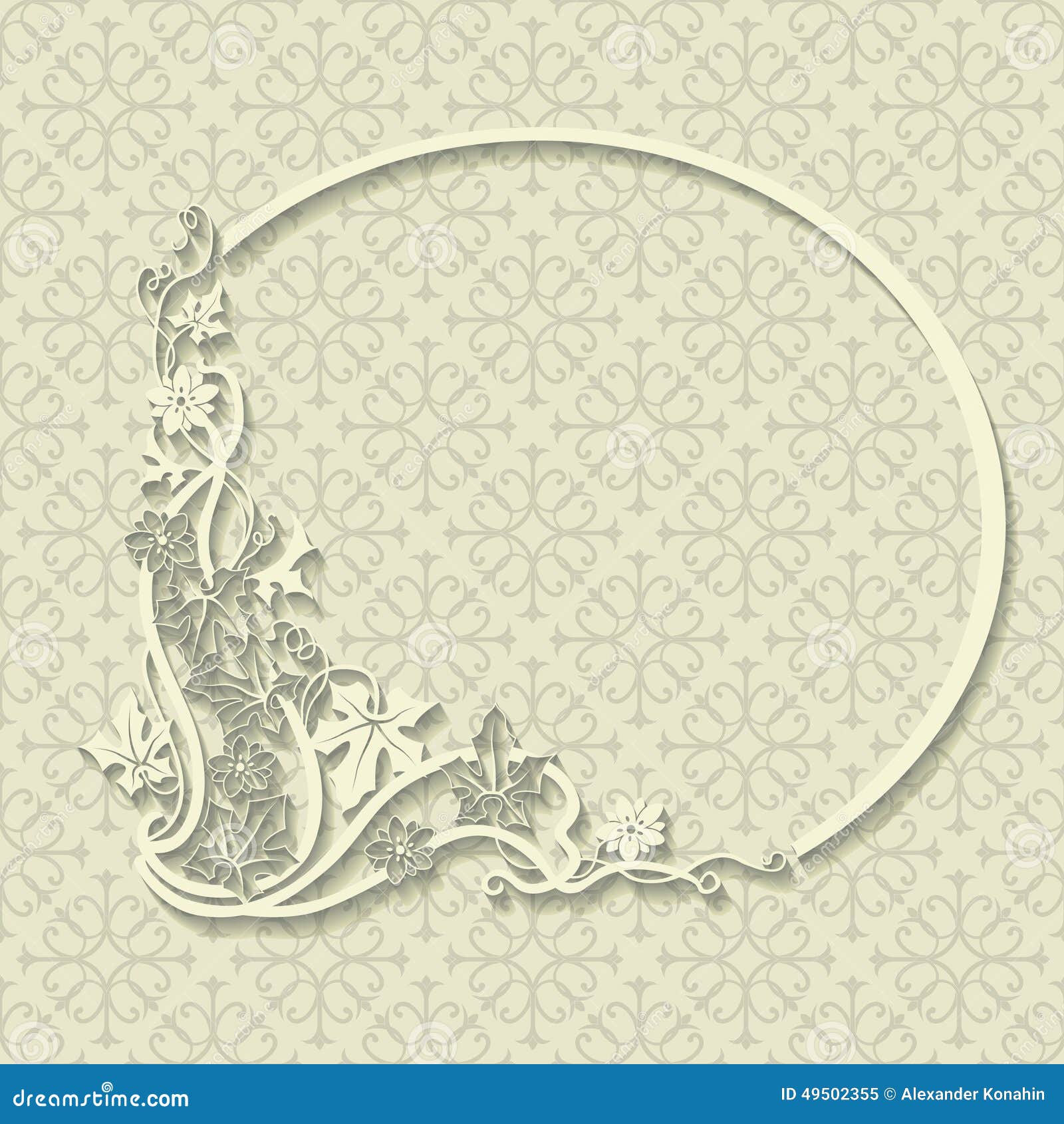 Beautiful White Floral Frame Stock Vector - Illustration of lace ...