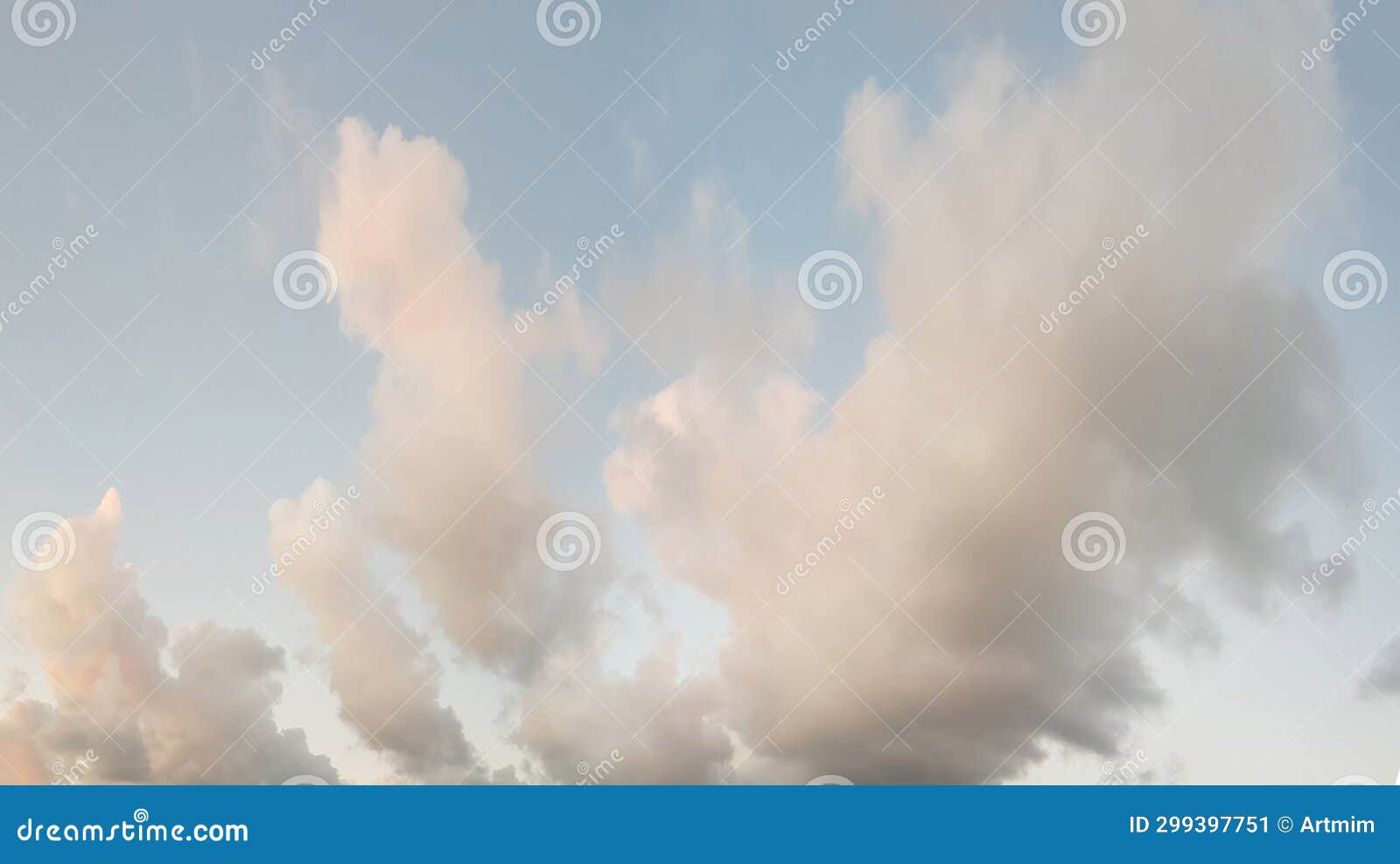 Beautiful White Fluffy Cloud on Blue Sky Stock Image - Image of view, cloudy: 299397751