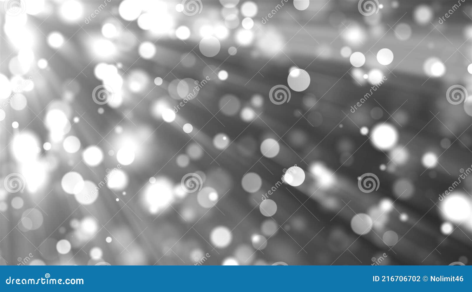 Beautiful White Light Particles are in Space with Bokeh Effect ...