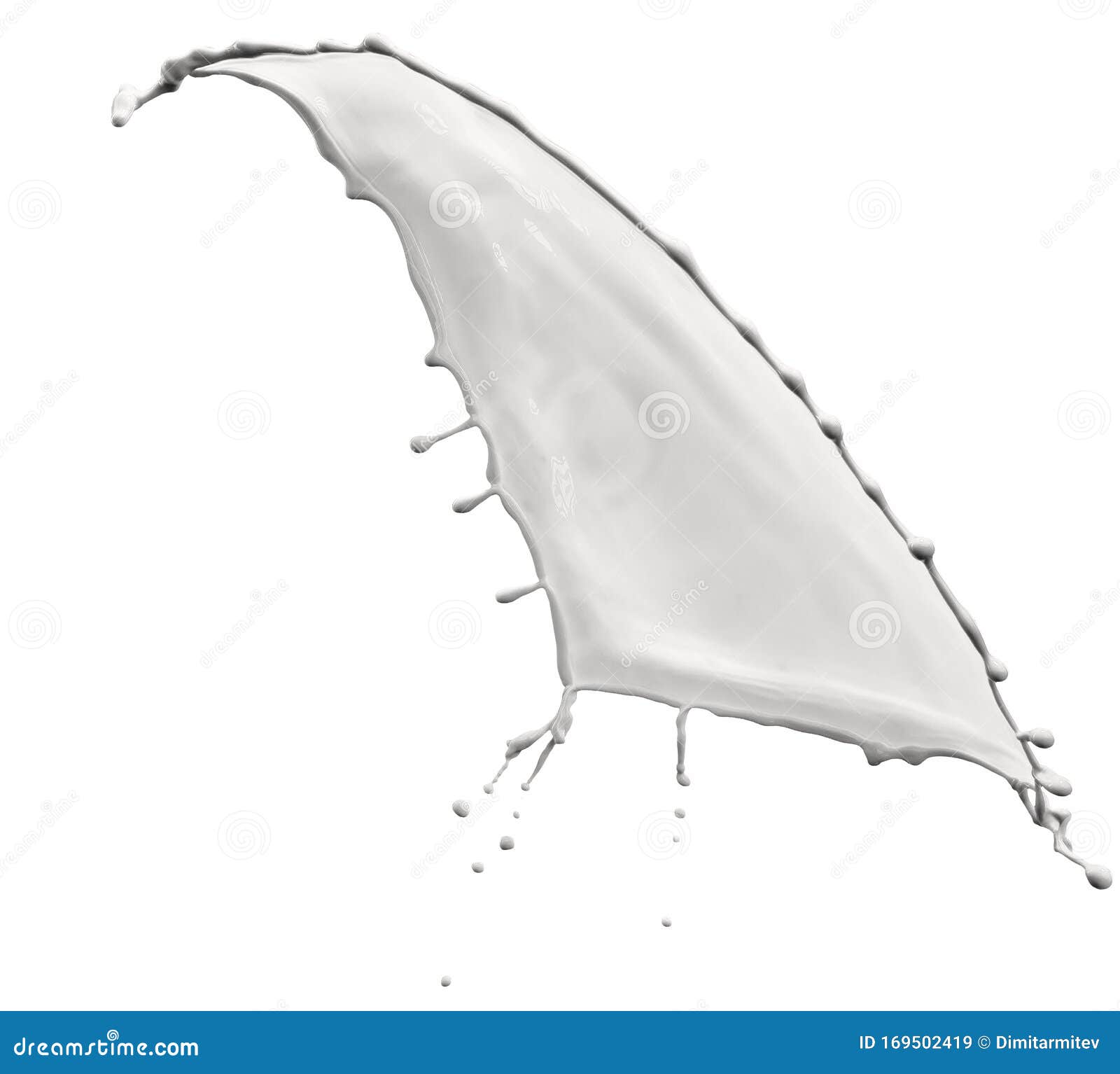 Beautiful White Paint Splash Isolated on White Background Stock Image ...