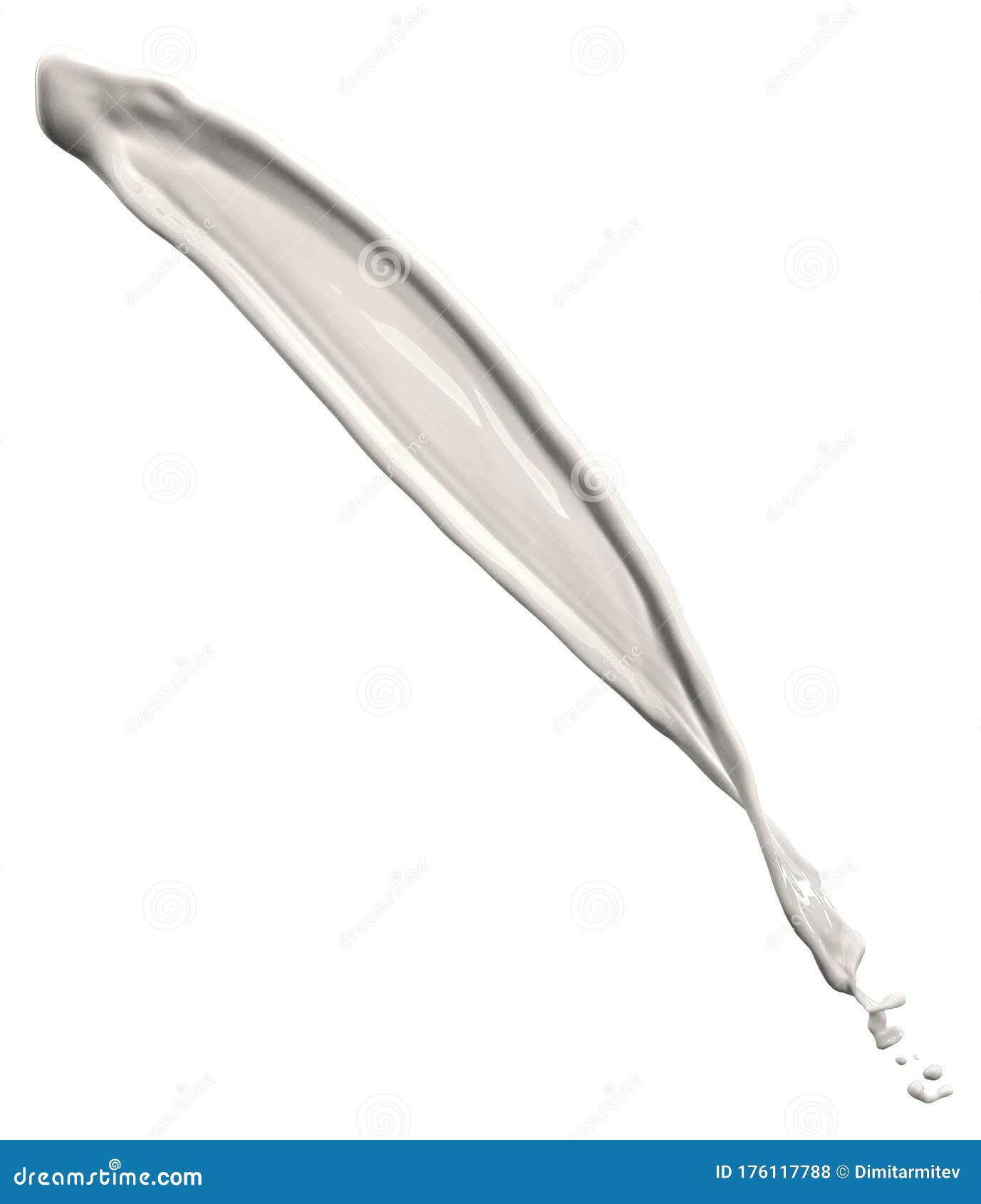 Beautiful White Paint Splash Isolated on White Background Stock Photo ...