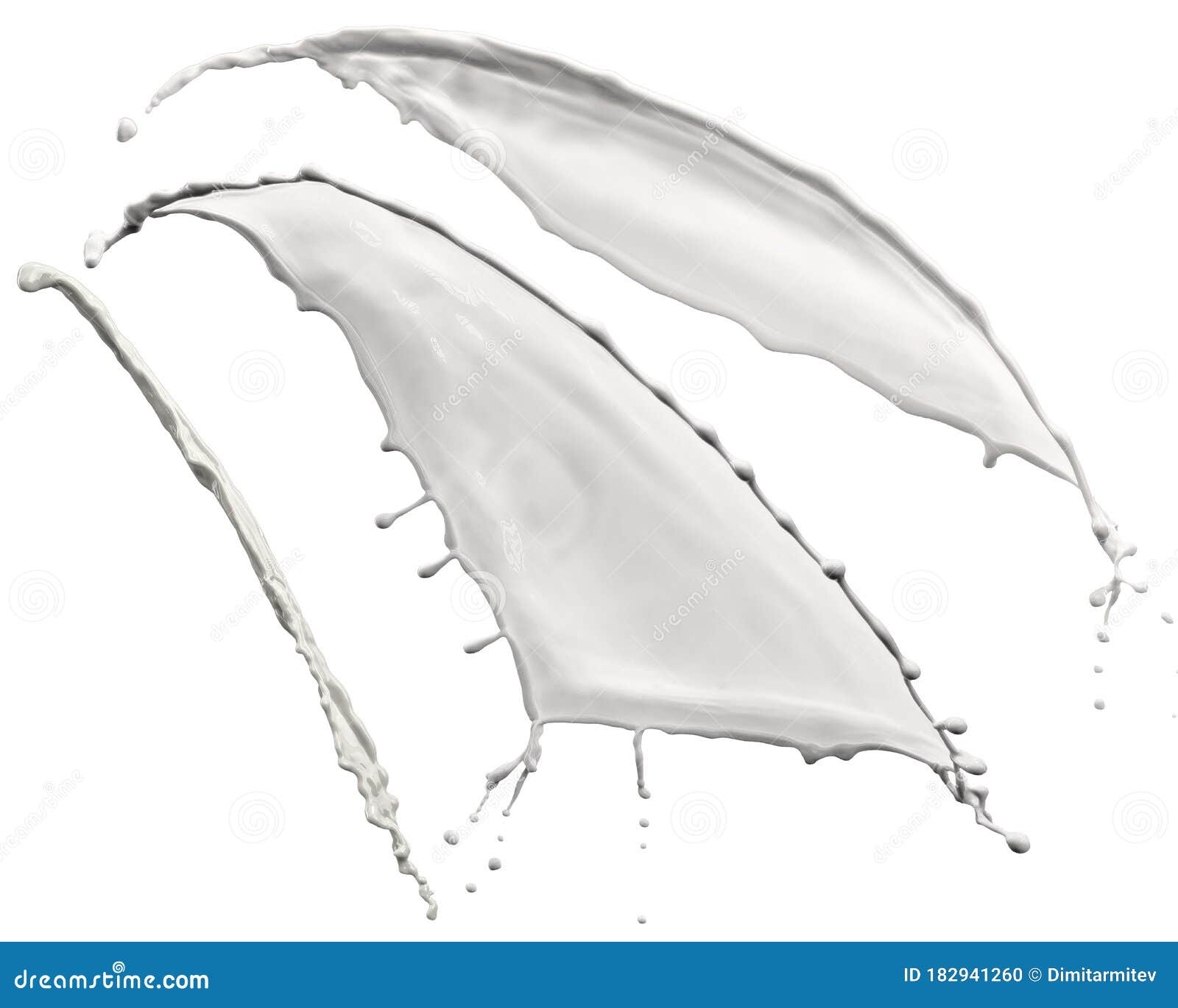 Beautiful White Paint Splash Isolated on White Background Stock ...