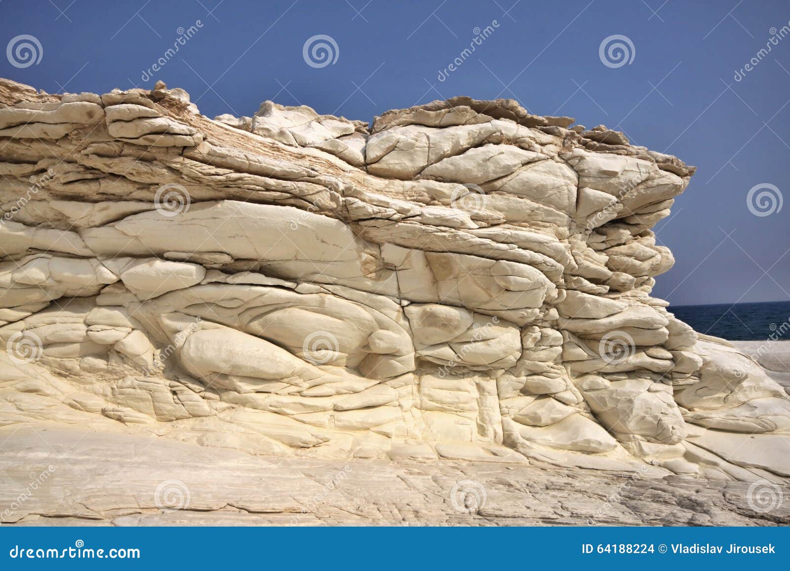 Beautiful White Rock Formations on the Cypriot Coast Stock Photo ...
