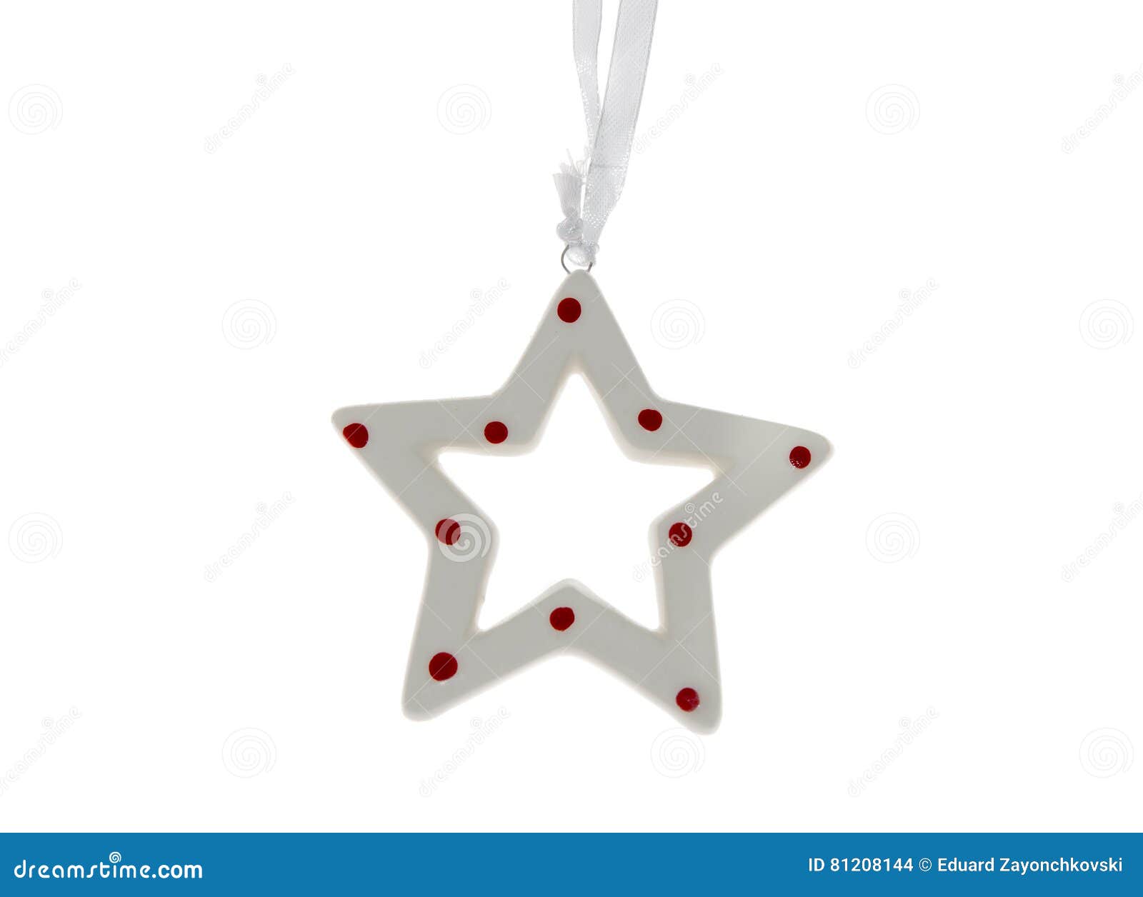 Beautiful White Star with Red Points Stock Photo - Image of celebration ...