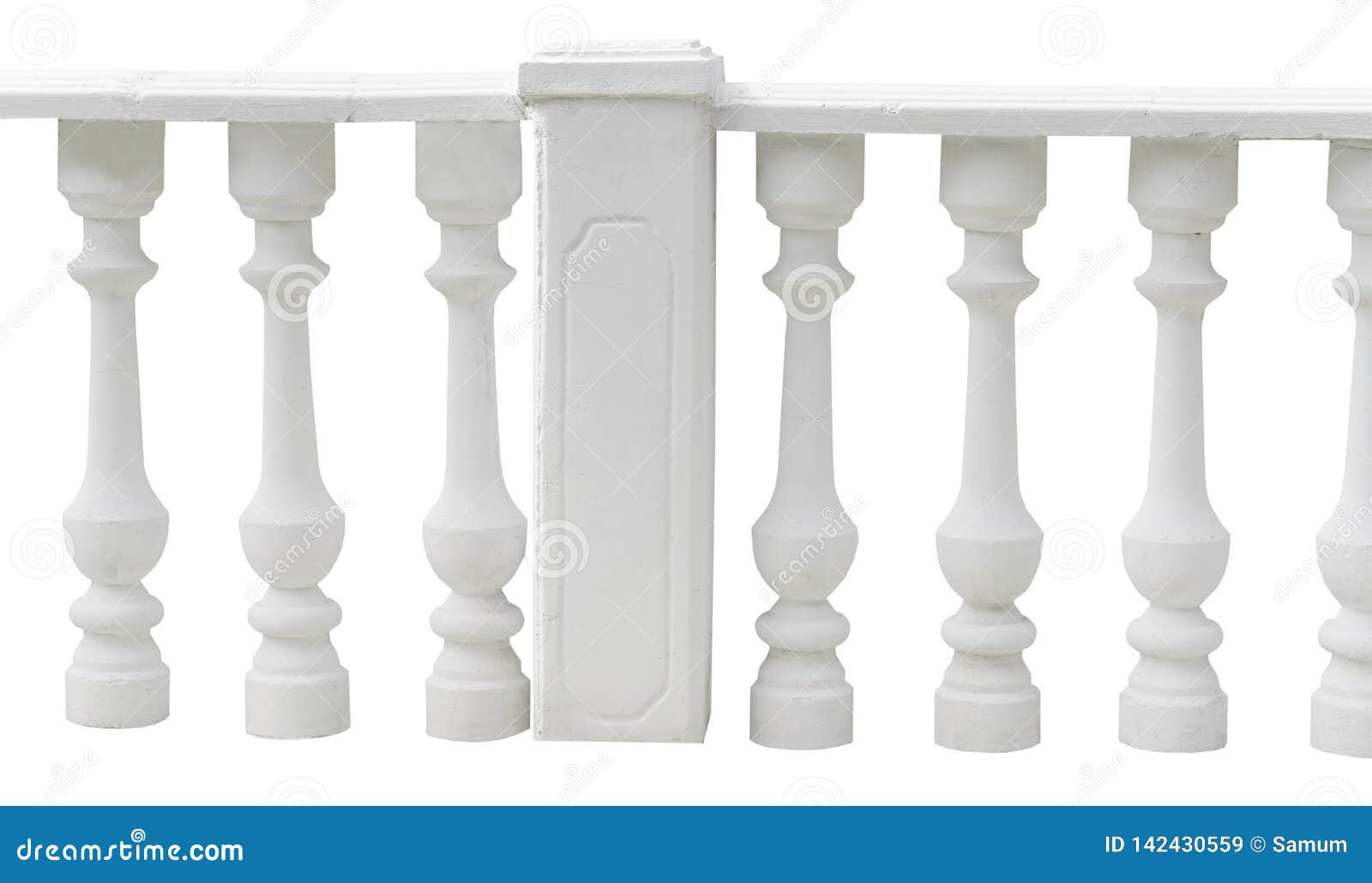 Beautiful White Stone Fence on White Stock Image - Image of pillar ...