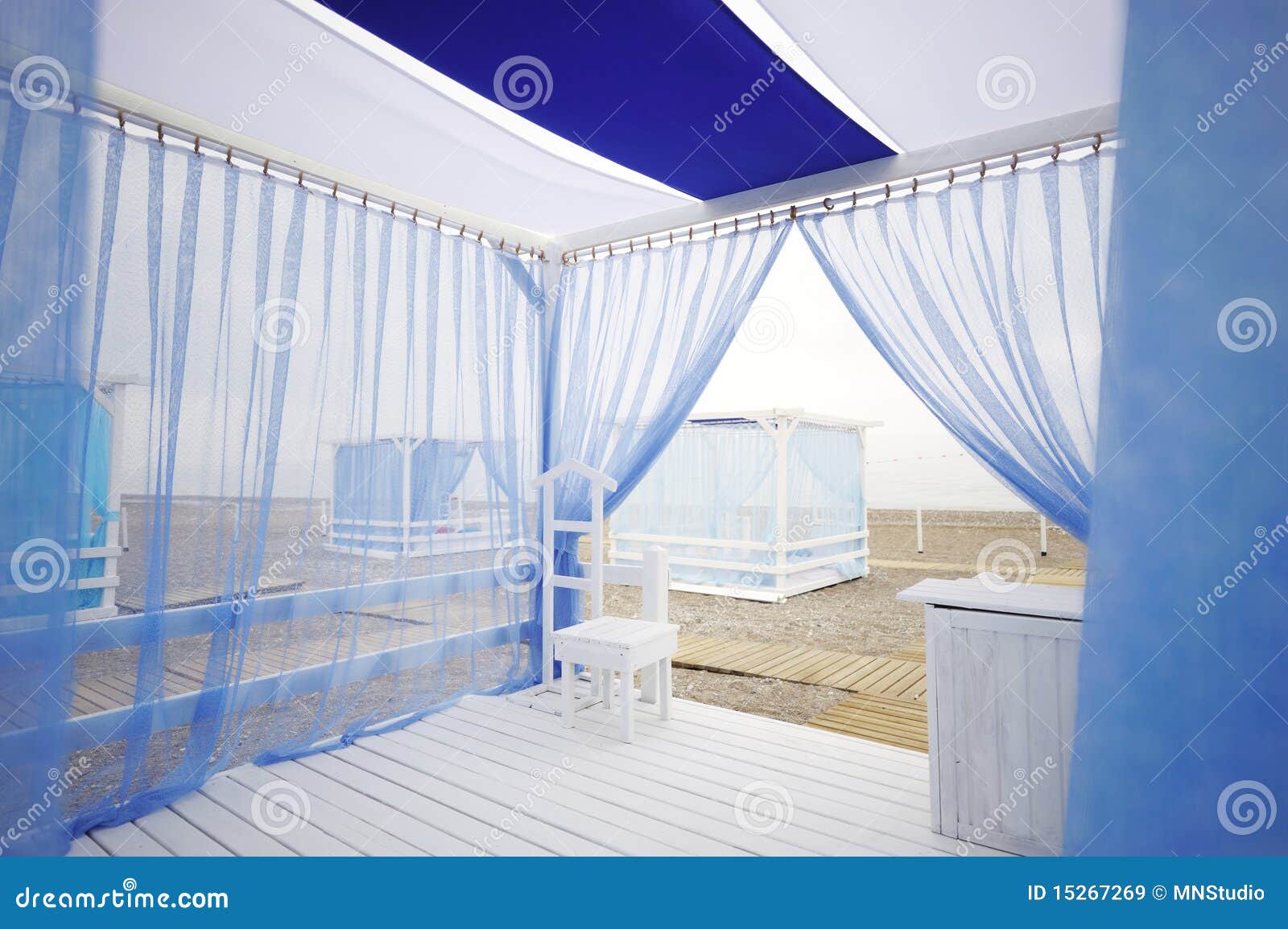 Beautiful White Tent on a Beach Stock Image - Image of recreation, sand ...