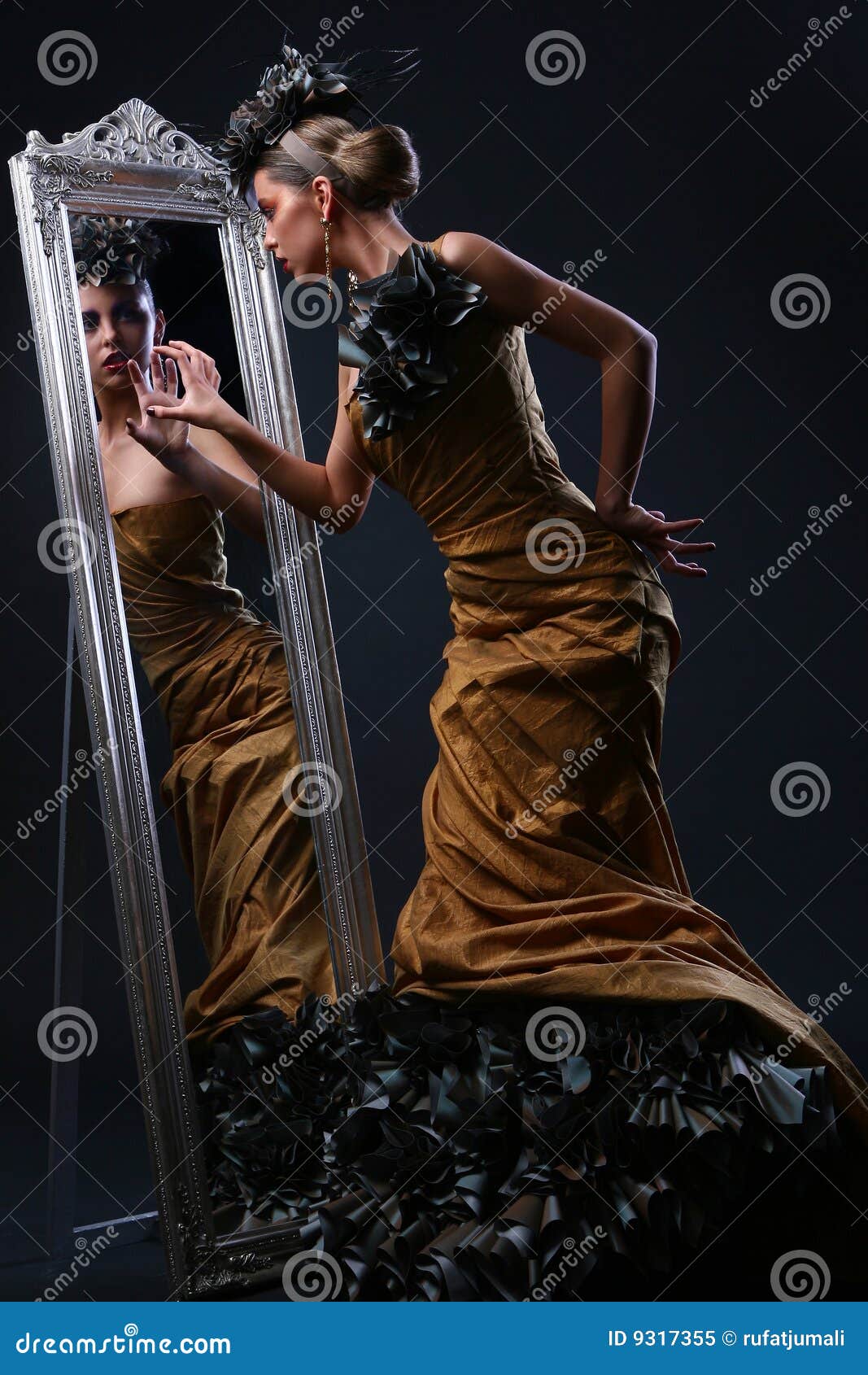 Beautiful White Woman in Diva Image Stock Image - Image of dressing ...