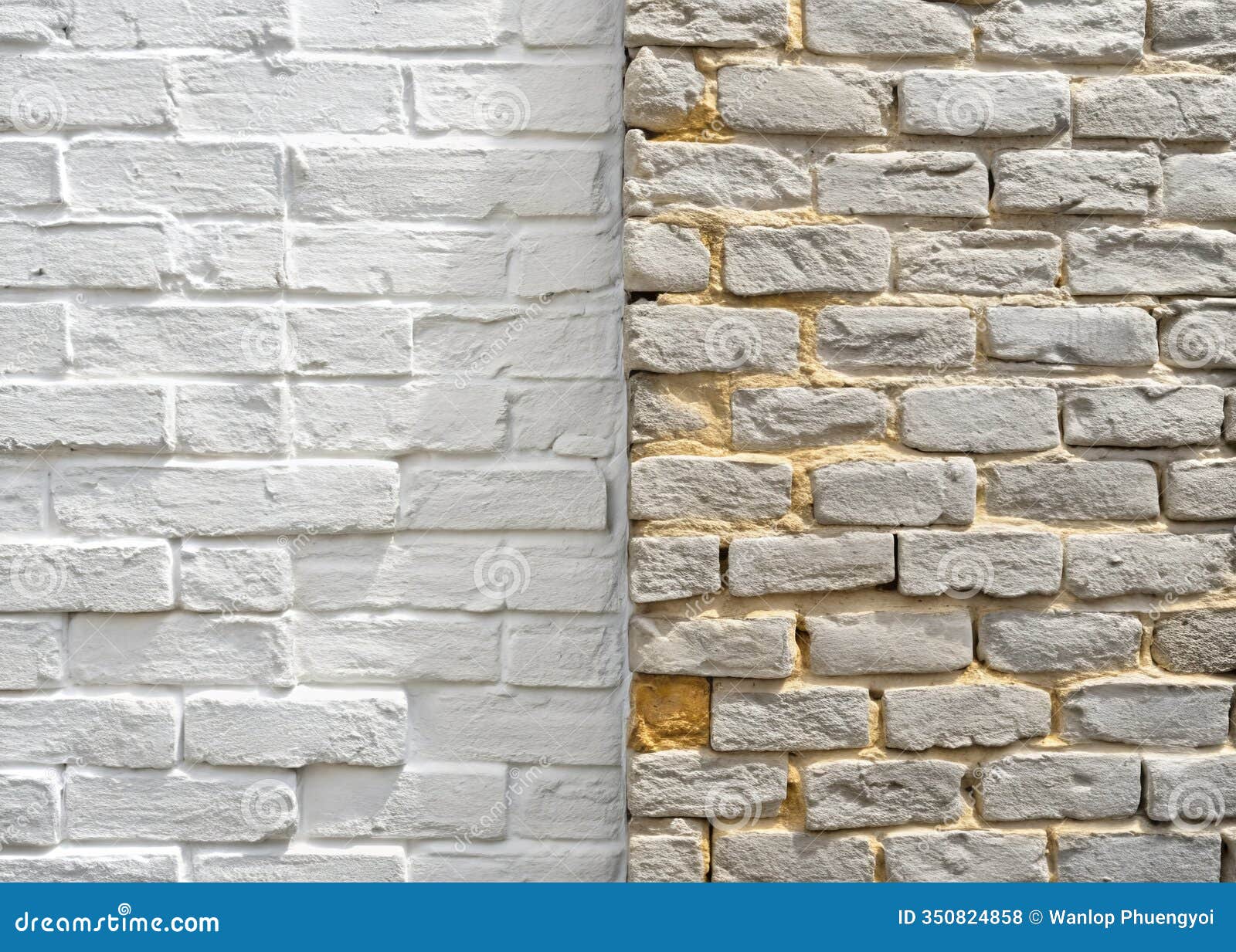 Beautiful Whitewashed Brick Wall Texture a Detailed Closeup of a Clean ...