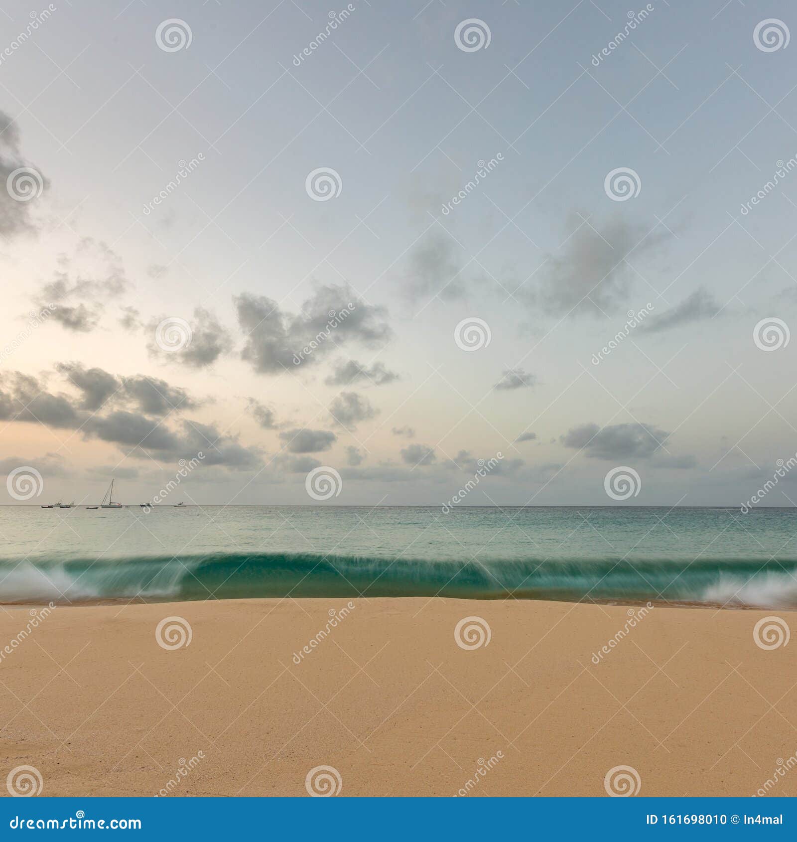Beautiful Wide Beach and Ocean Stock Photo - Image of seaside, paradise ...