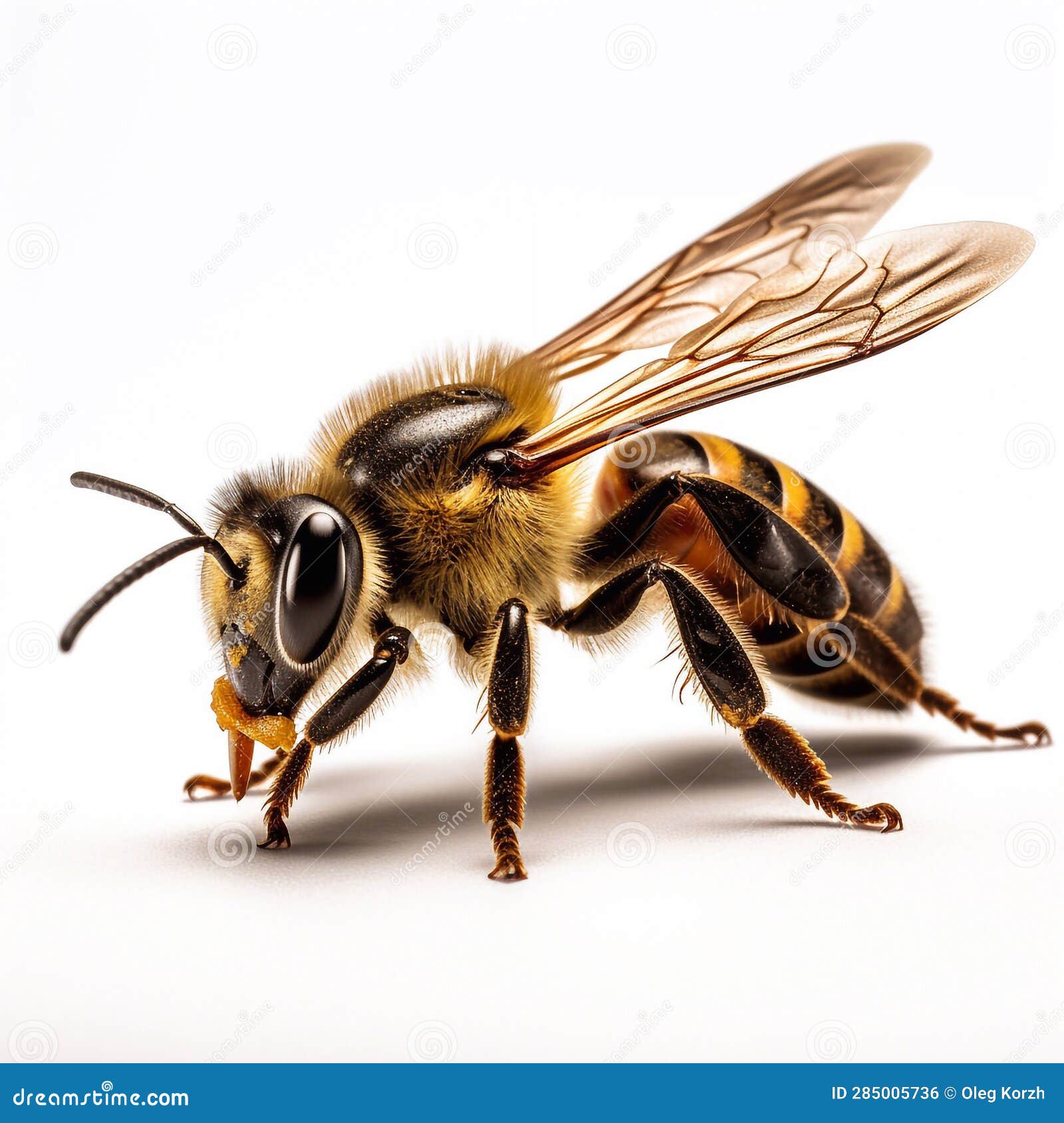 Beautiful Wild Beast Bee Looking Forward is Shown in Full Length, Ai ...