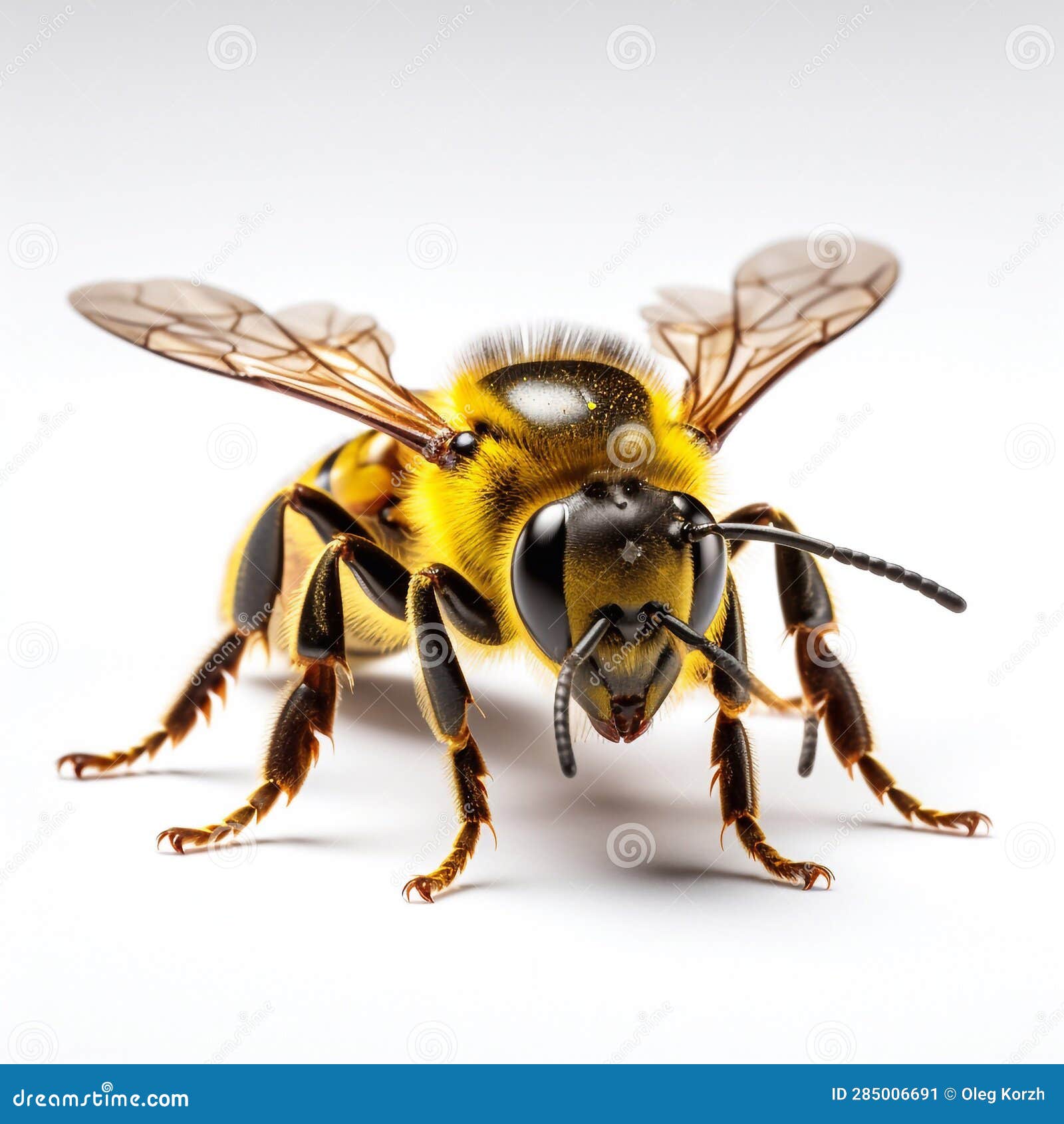 Beautiful Wild Beast Bee Looking Forward is Shown in Full Length, Ai ...