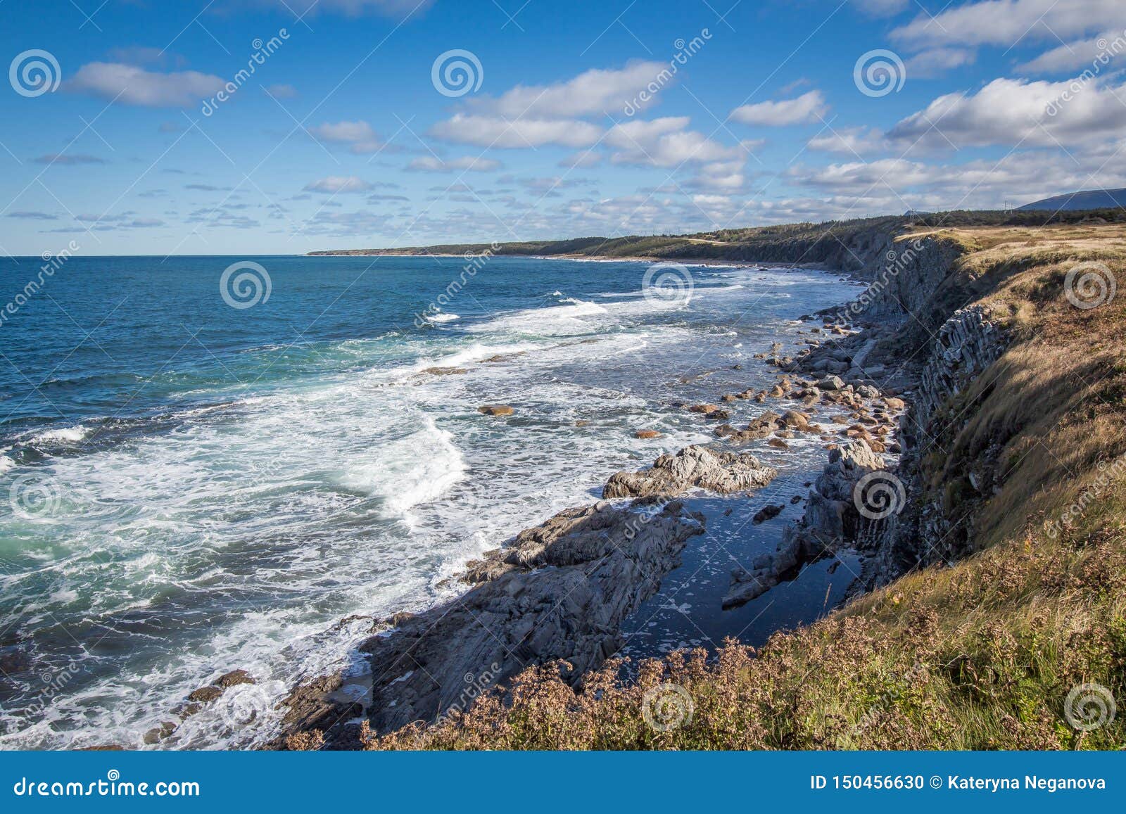 Cliffs of Nova Scotia, Canada. Atlantic Ocean, Rocks Stock Photo ...
