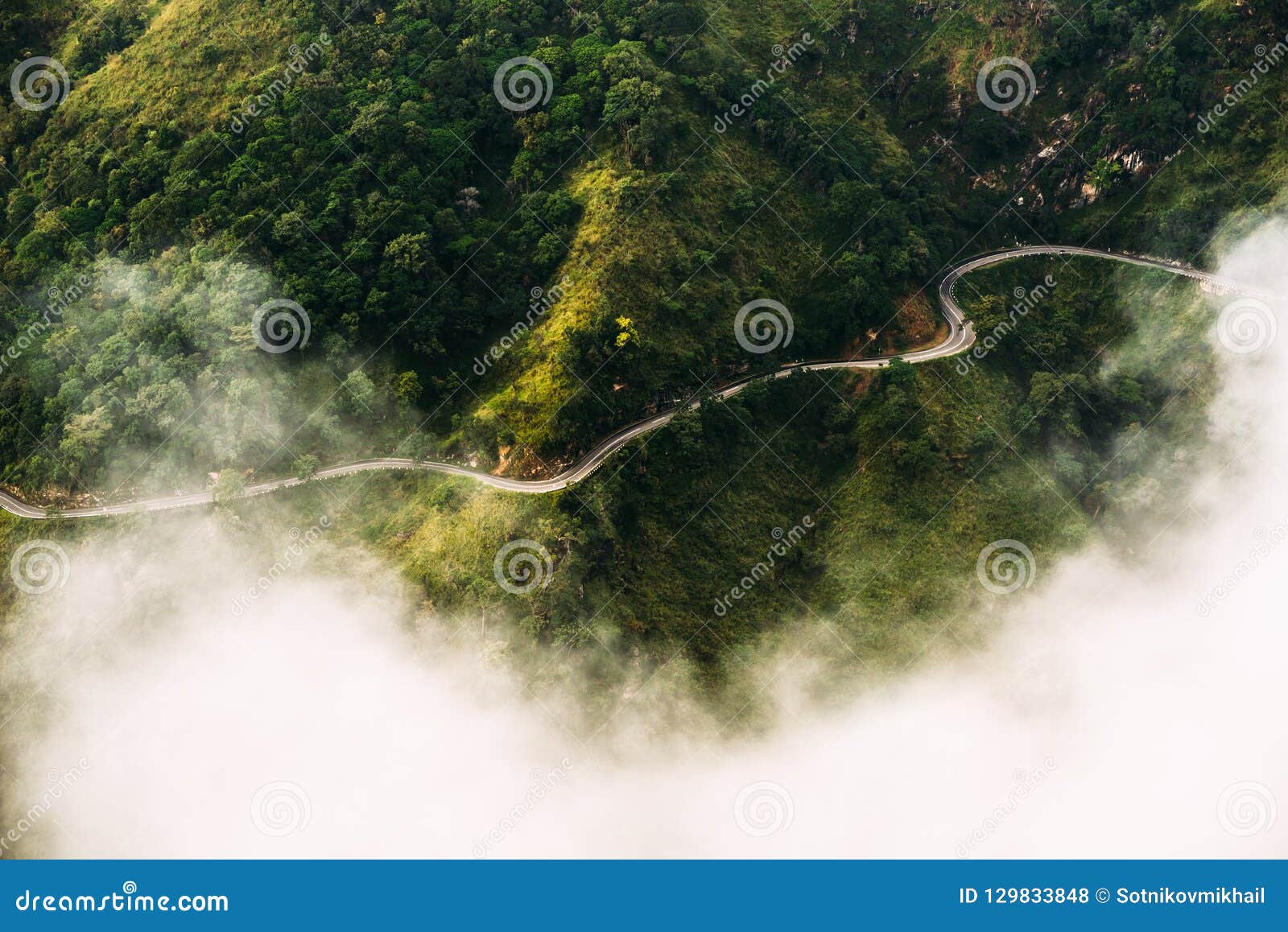 Beautiful Winding Road in the Mountains Stock Photo - Image of ...