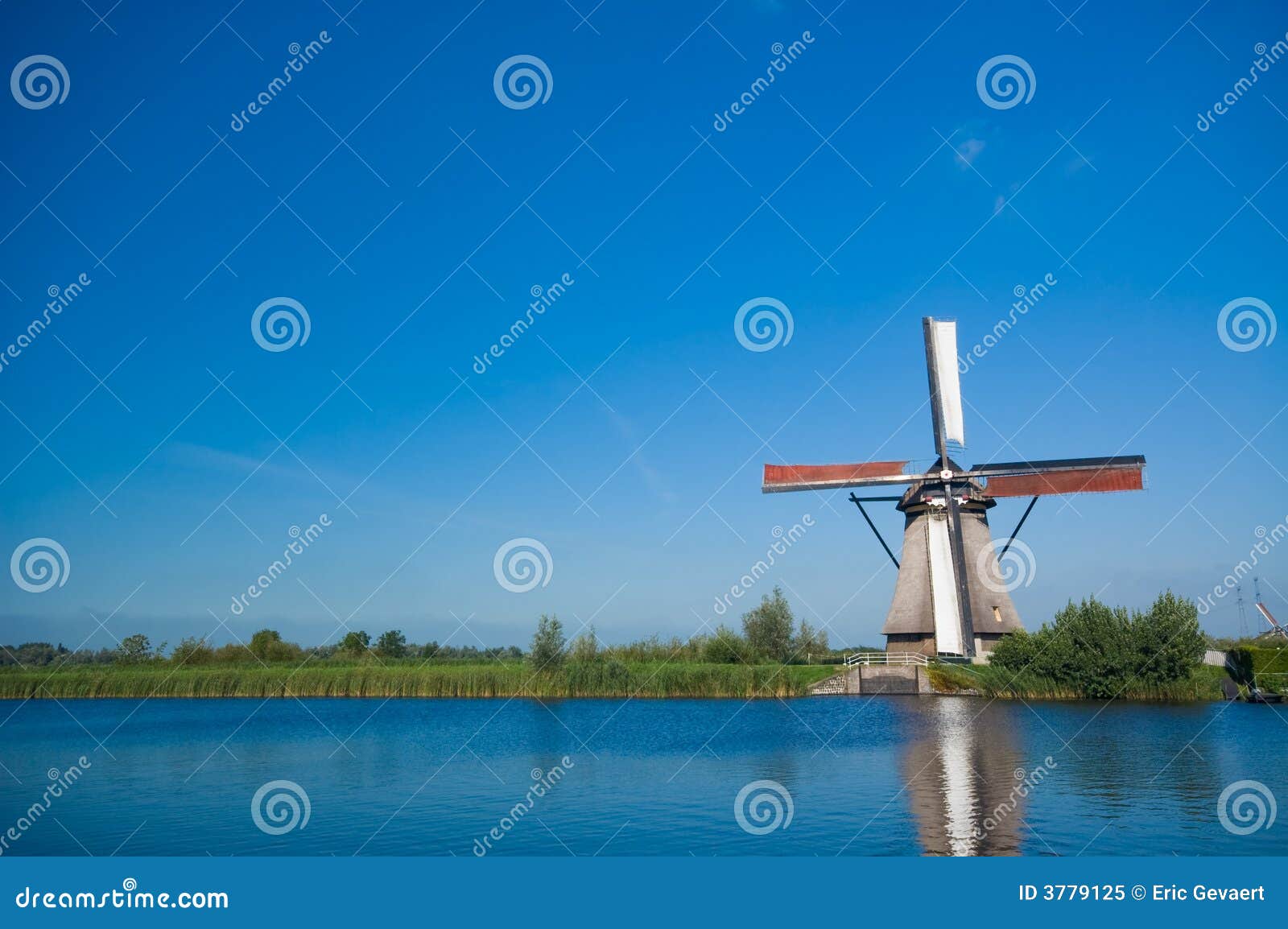 Beautiful Windmill Landscape Stock Image - Image of dutch, nature: 3779125