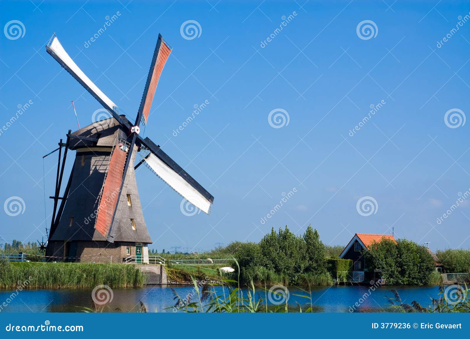 Beautiful Windmill Landscape Stock Photo - Image of power, culture: 3779236