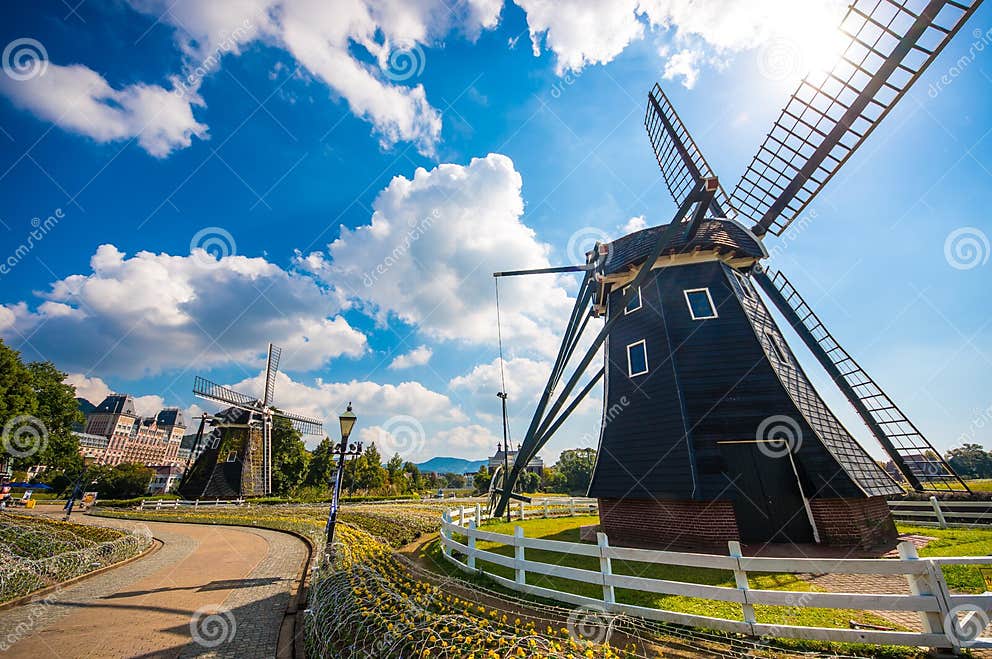 Beautiful windmill stock photo. Image of cloud, travel - 72602104