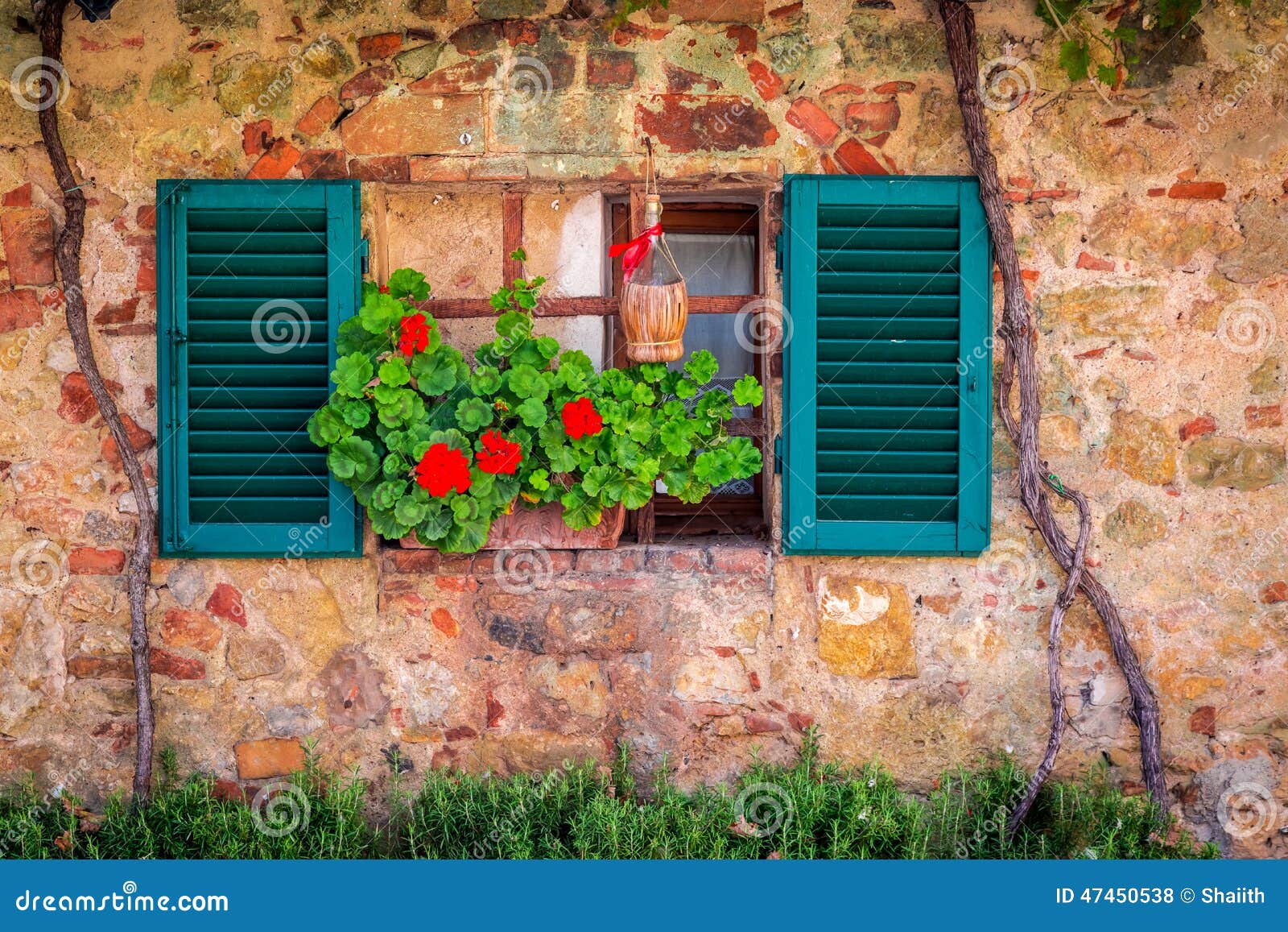 Beautiful Window Decorated with Flowers Stock Photo - Image of europe ...