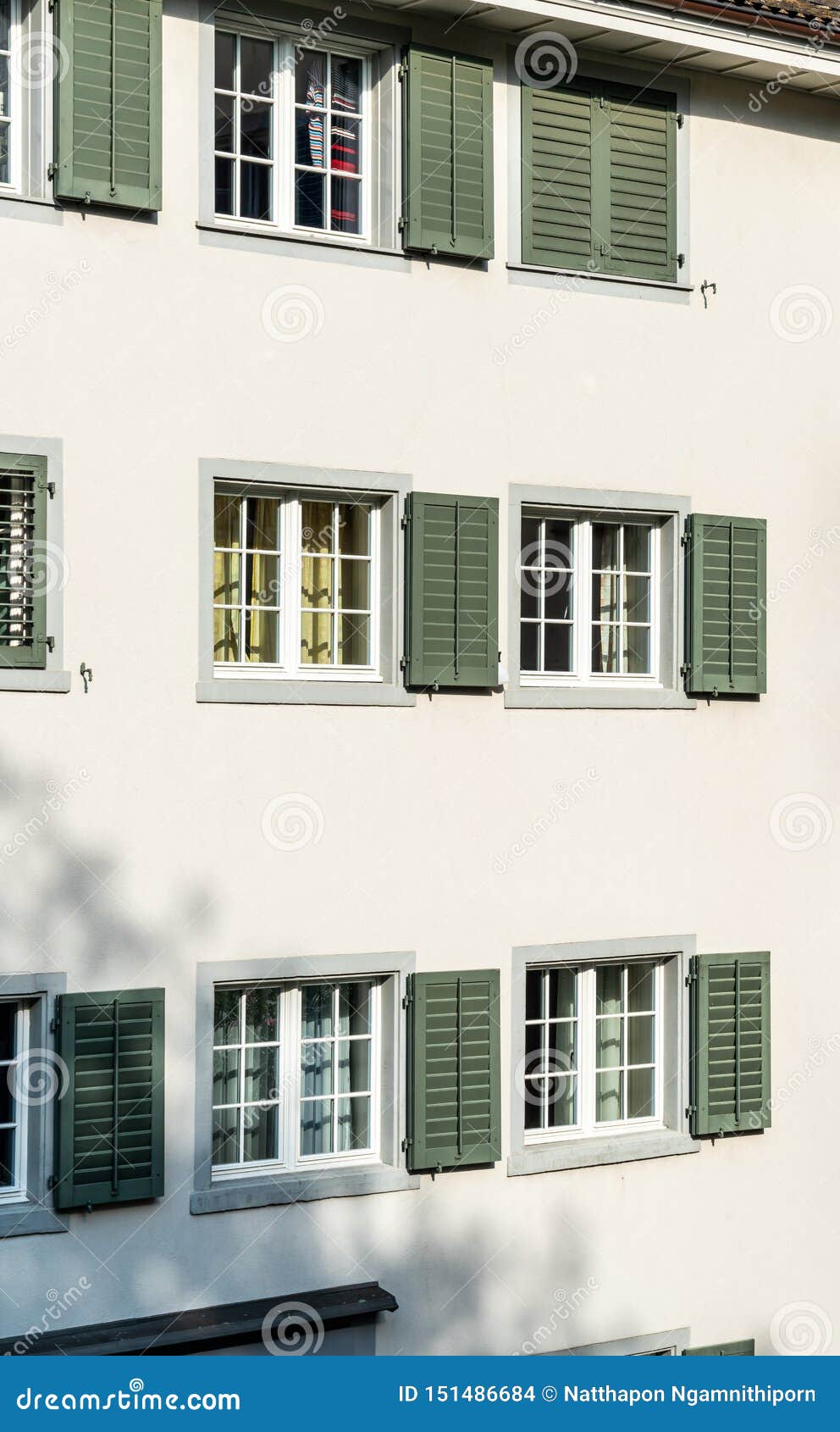 Beautiful window on wall stock photo. Image of decoration - 151486684