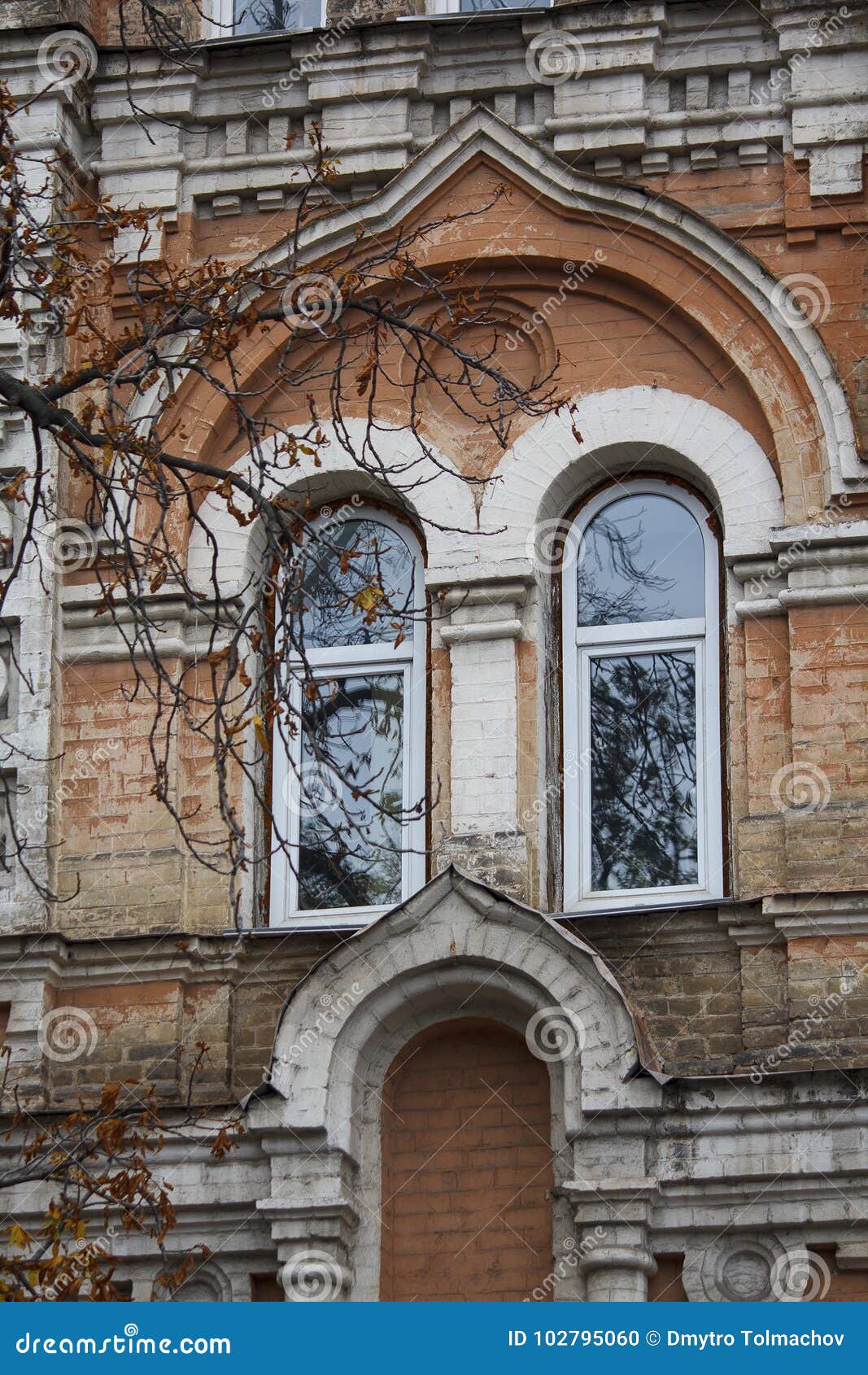 Beautiful Windows of Classic Style Stock Photo - Image of design ...