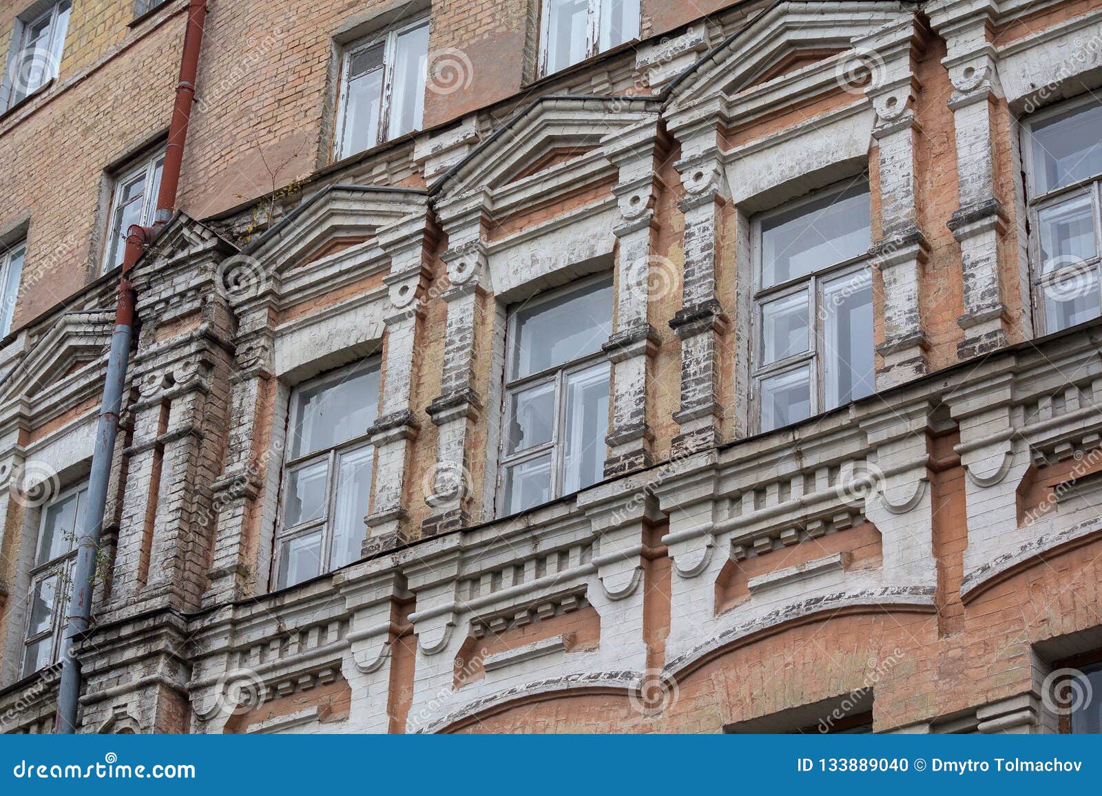 Beautiful Windows in Classical Style in the Old House Stock Photo ...