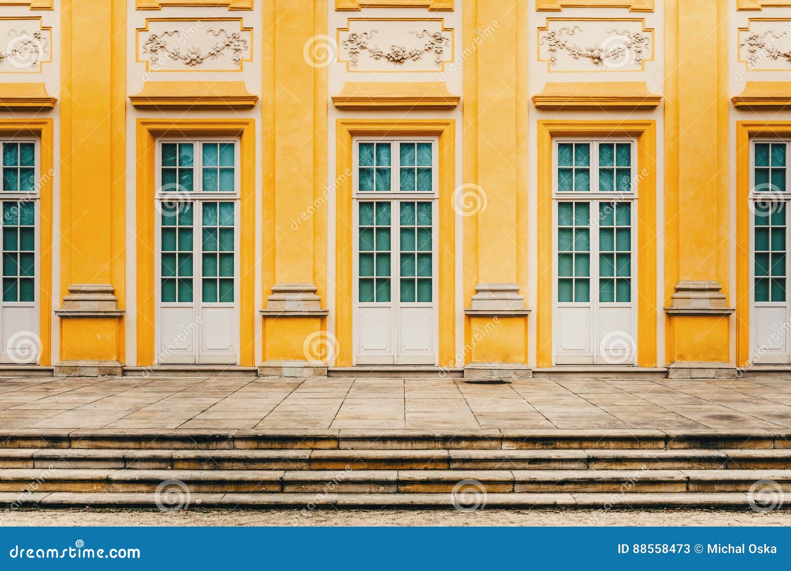 Beautiful Windows and Doors of the Baroque Palace Stock Image - Image ...