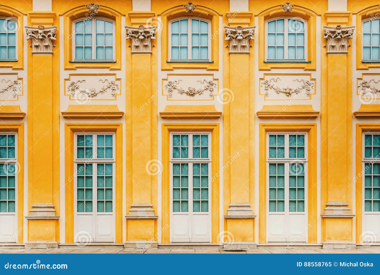 Beautiful Windows and Doors of the Baroque Palace Stock Image - Image ...